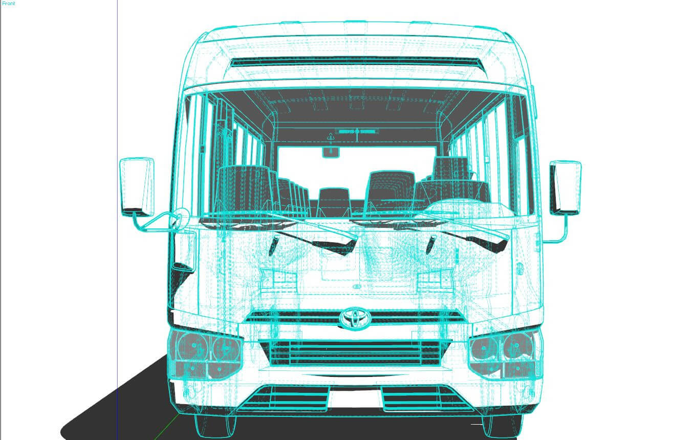 Toyota Coaster - 3D Model by AlphaGroup