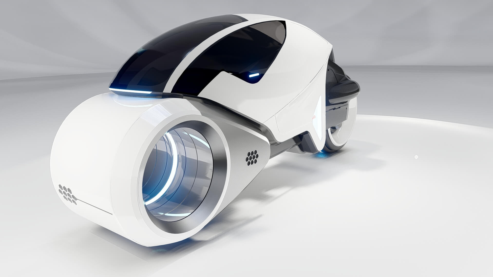 Tron Legacy White Light Cycle - 3D Model by AlphaGroup