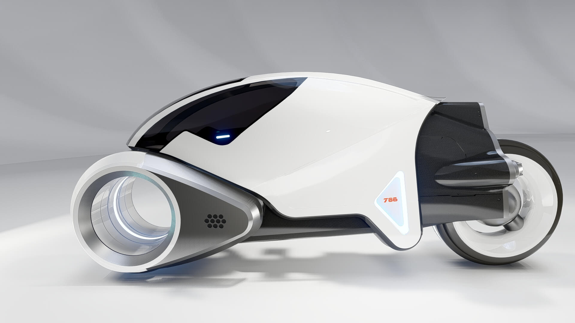 Tron Legacy White Light Cycle - 3D Model by AlphaGroup