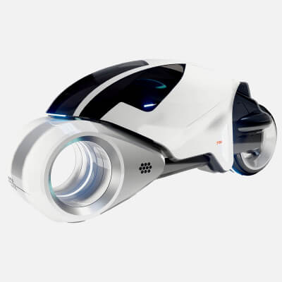 Tron Legacy White Light Cycle - 3D Model by AlphaGroup
