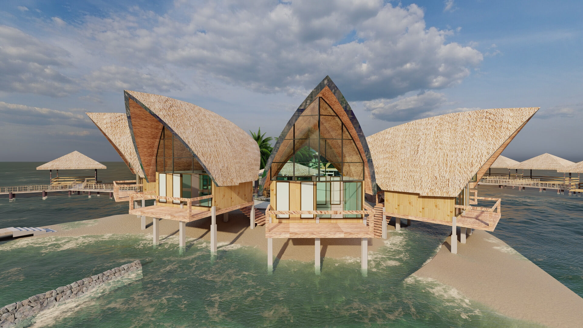 Tropical Hotel and Resort - 3D Model by AlphaGroup