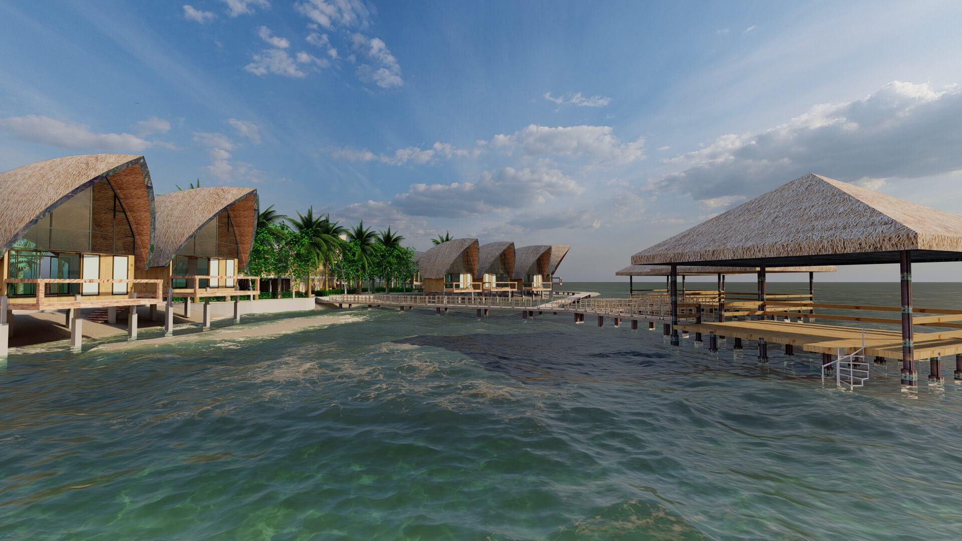 Tropical Hotel and Resort - 3D Model by AlphaGroup