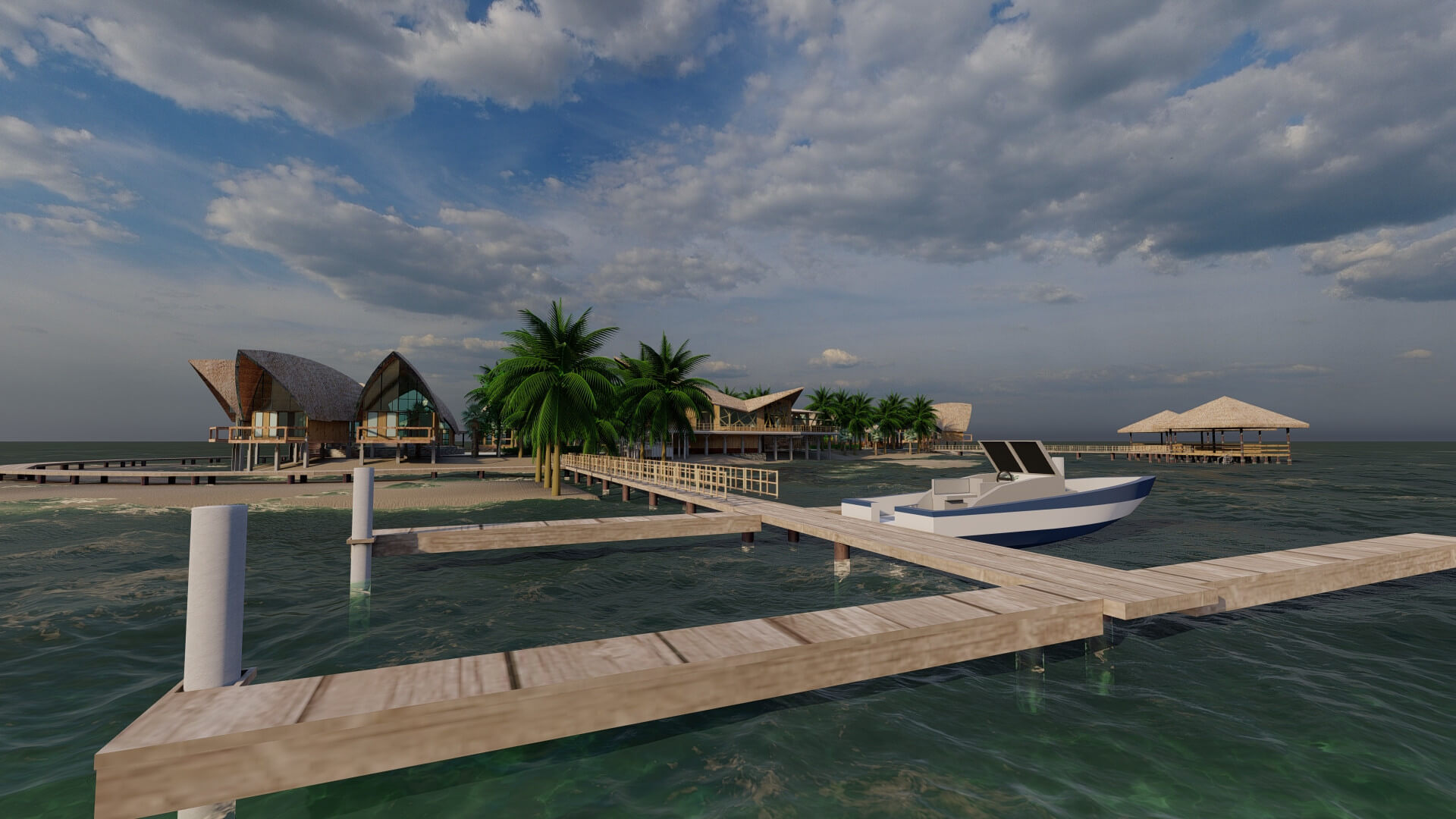 Tropical Hotel and Resort - 3D Model by AlphaGroup