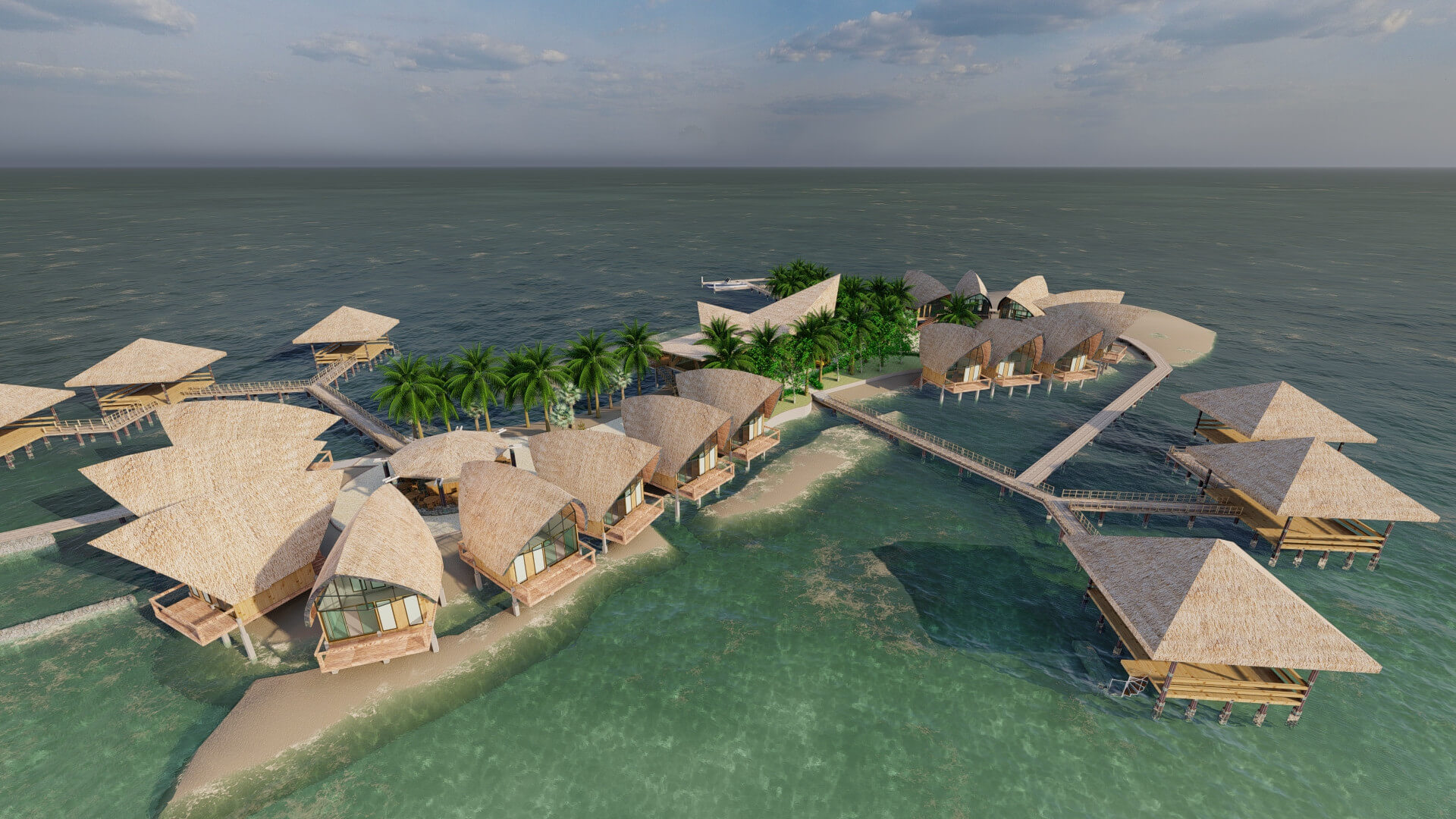 Tropical Hotel and Resort - 3D Model by AlphaGroup