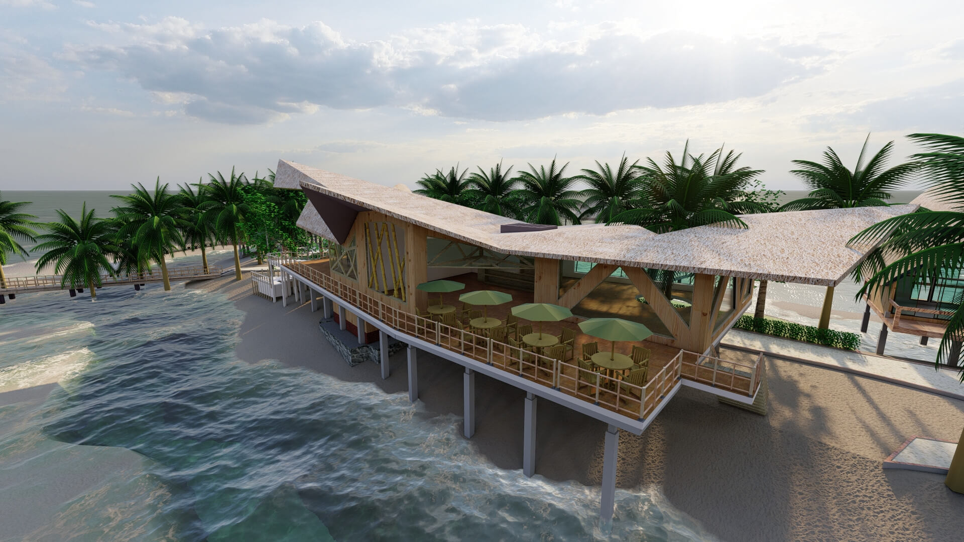 Tropical Hotel and Resort - 3D Model by AlphaGroup