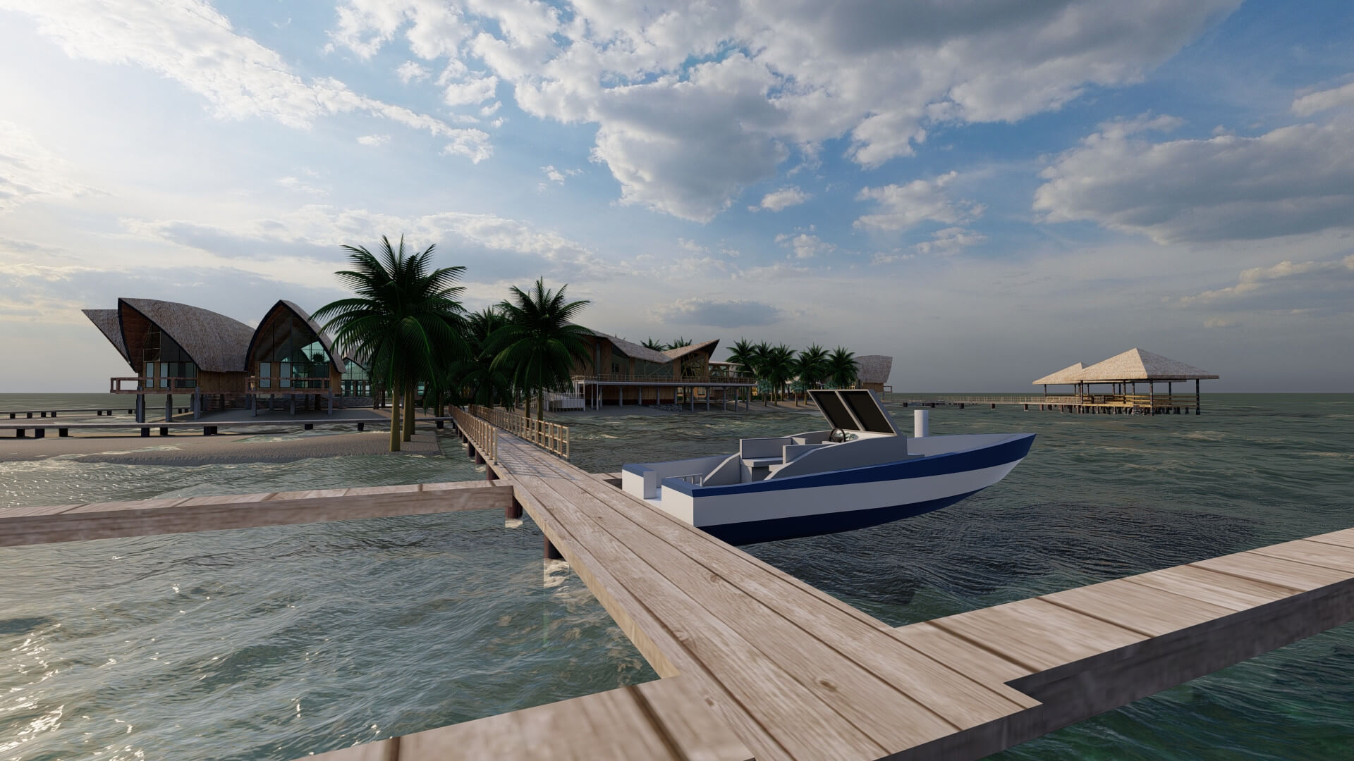 Tropical Hotel and Resort - 3D Model by AlphaGroup