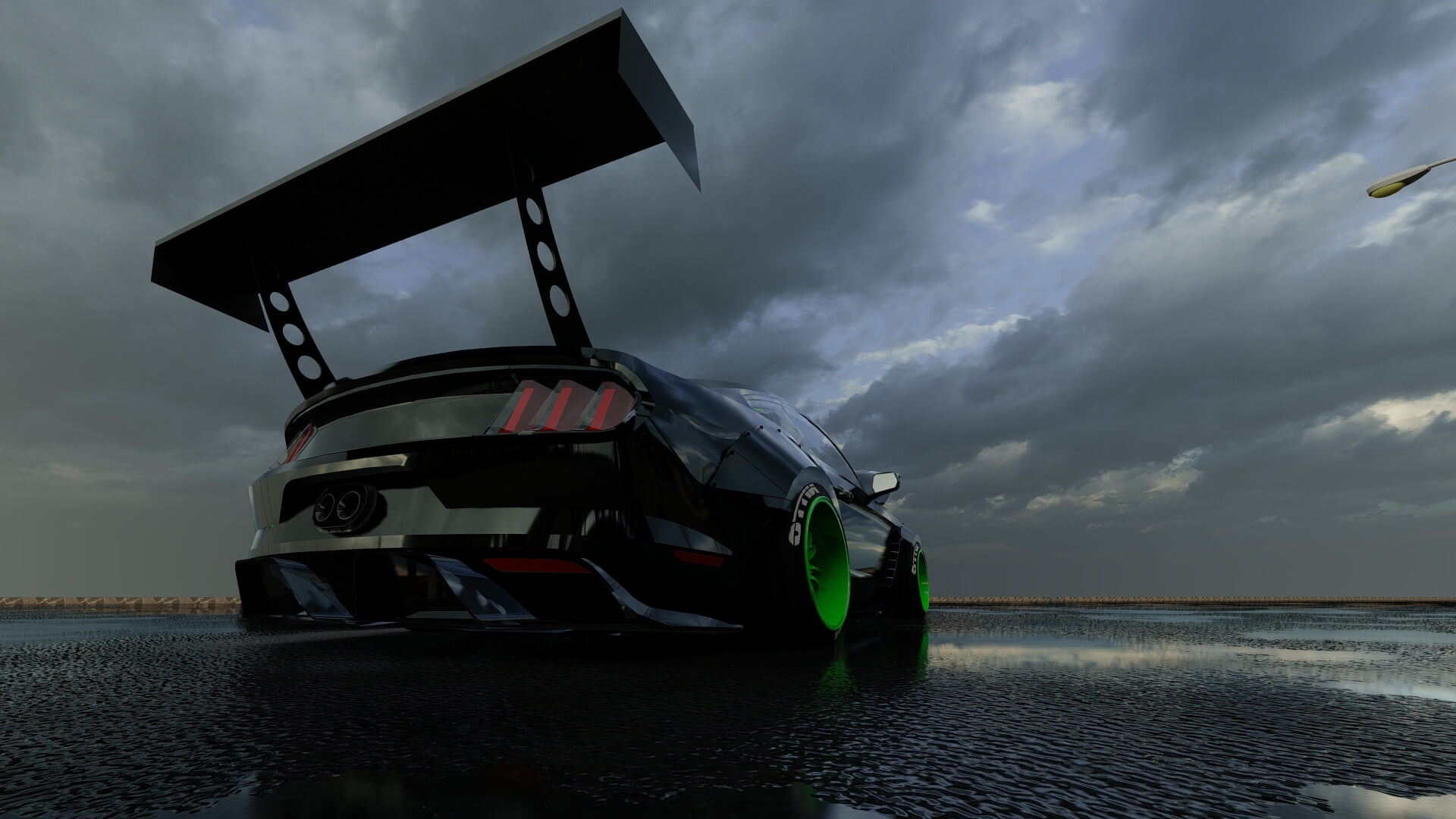 Tuned Ford Mustang - 3D Model by AlphaGroup