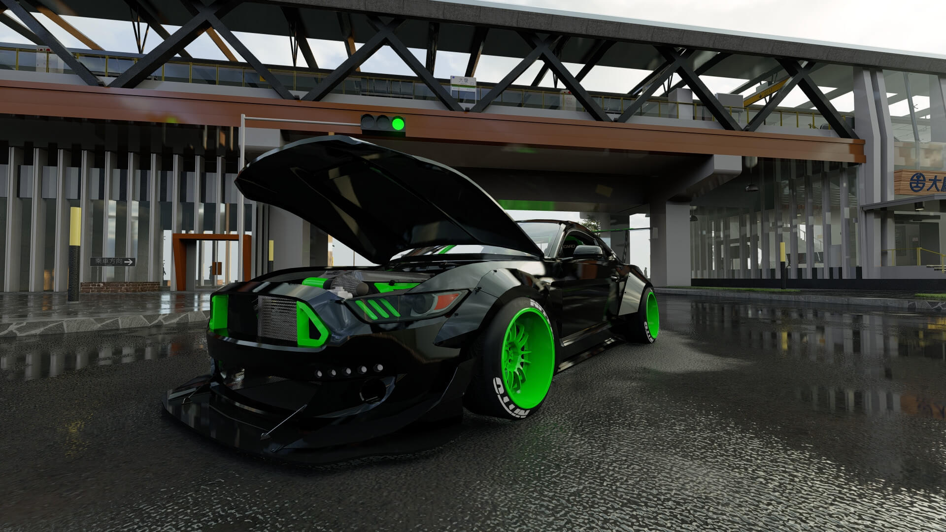 Tuned Ford Mustang - 3D Model by AlphaGroup