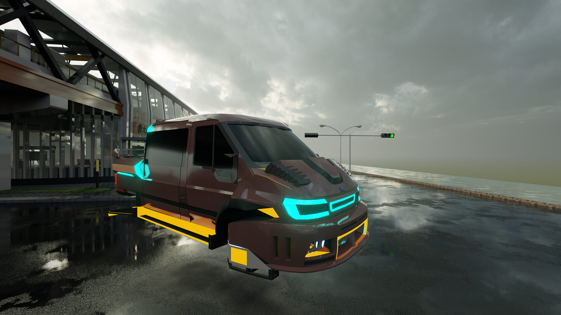 Van Sci-Fi Concept 3D Model by AlphaGroup