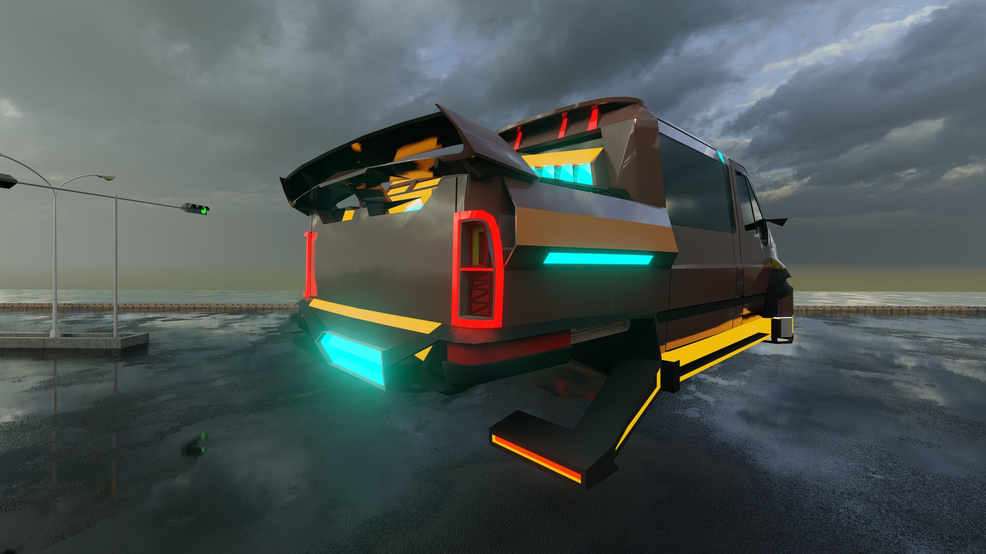 Van Sci-Fi Concept 3D Model by AlphaGroup
