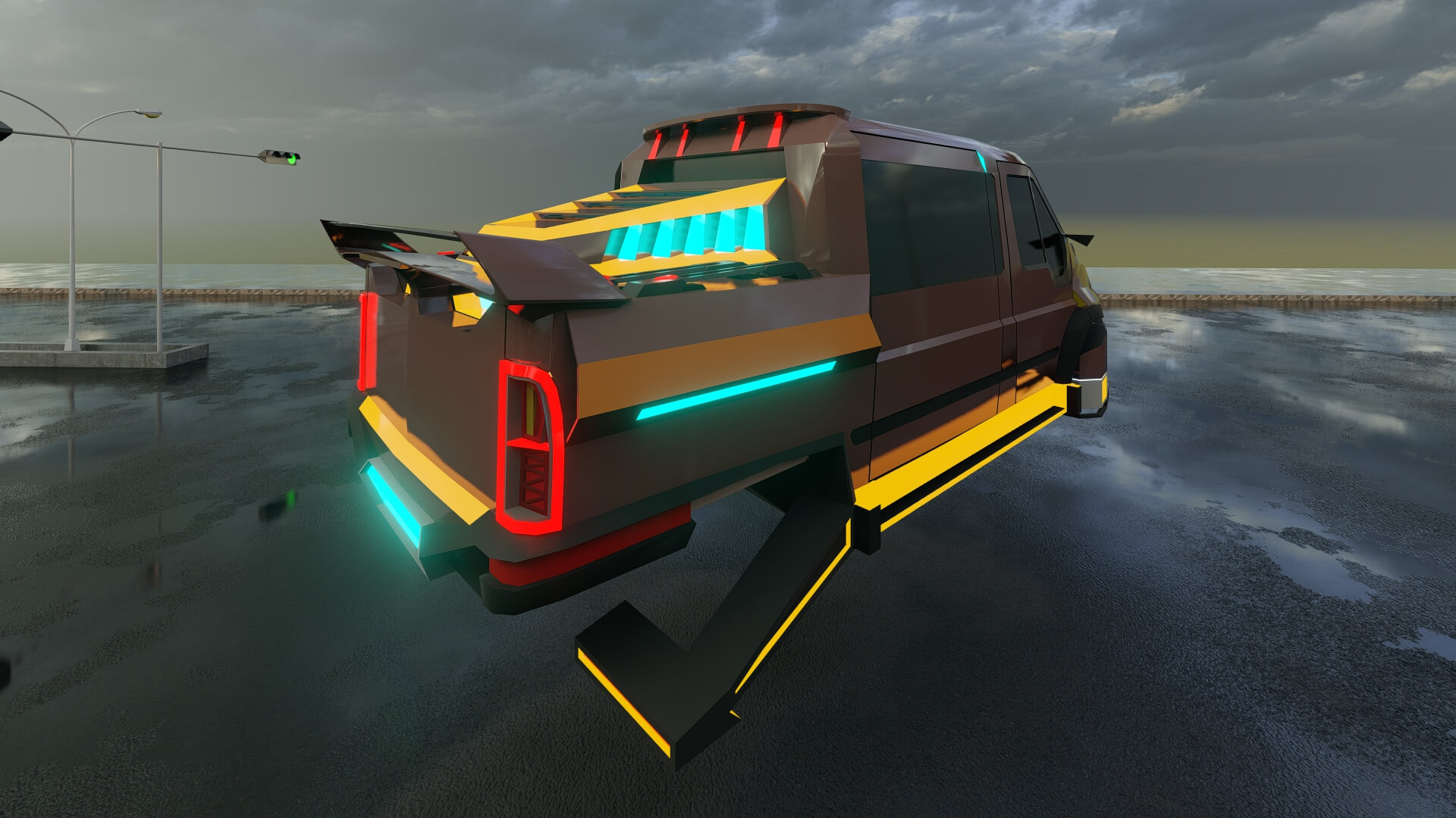 Van Sci-Fi Concept 3D Model by AlphaGroup