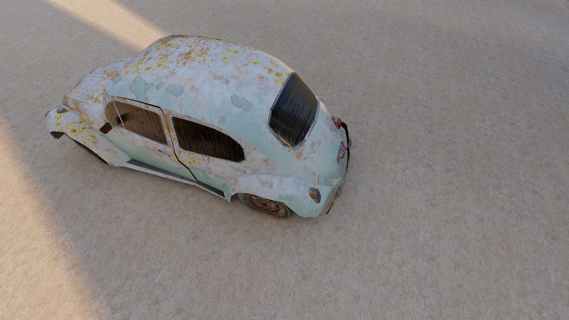 Volkswagen Fusca Rusty - 3D Model by AlphaGroup