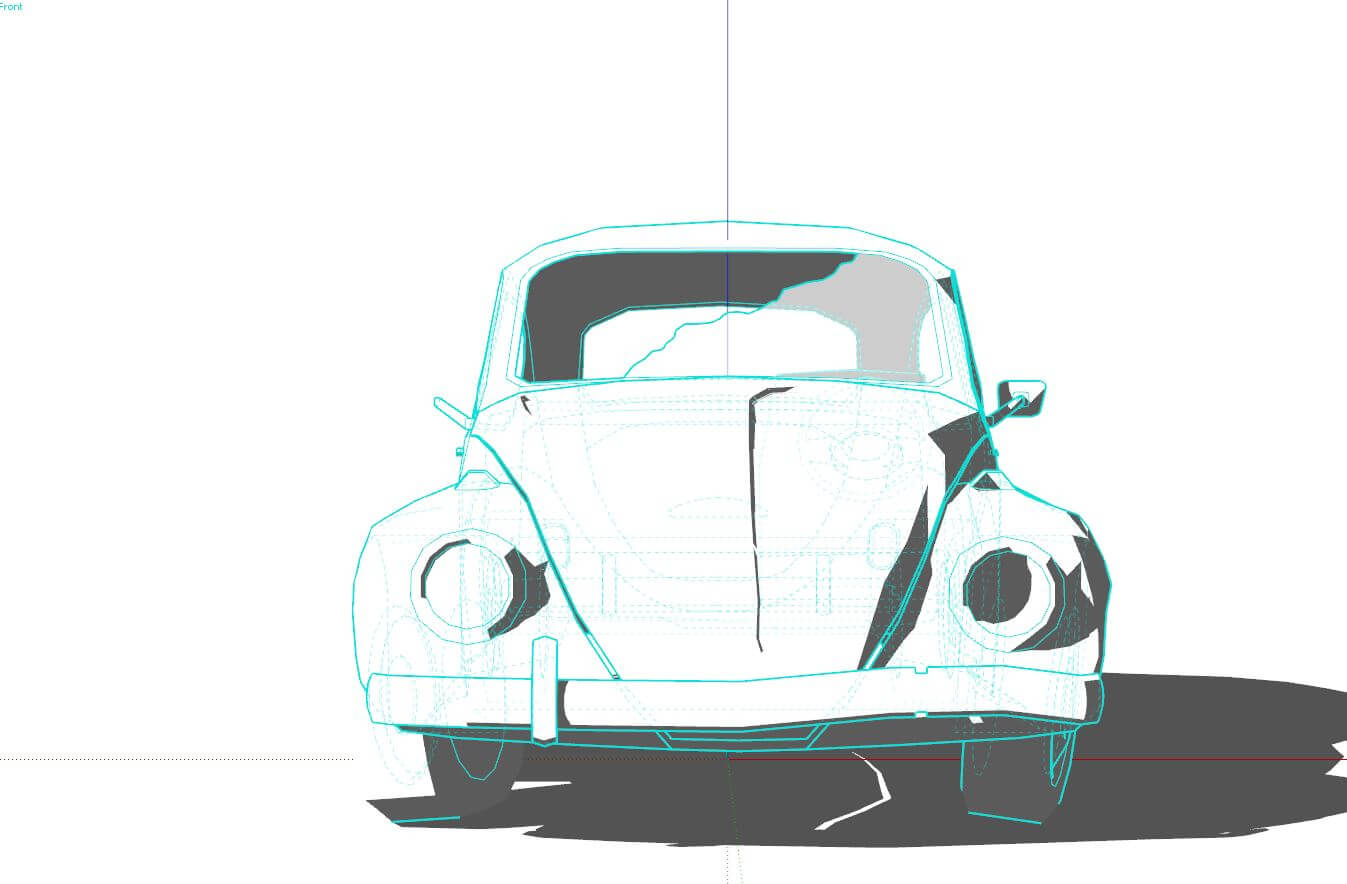 Volkswagen Fusca Rusty - 3D Model by AlphaGroup