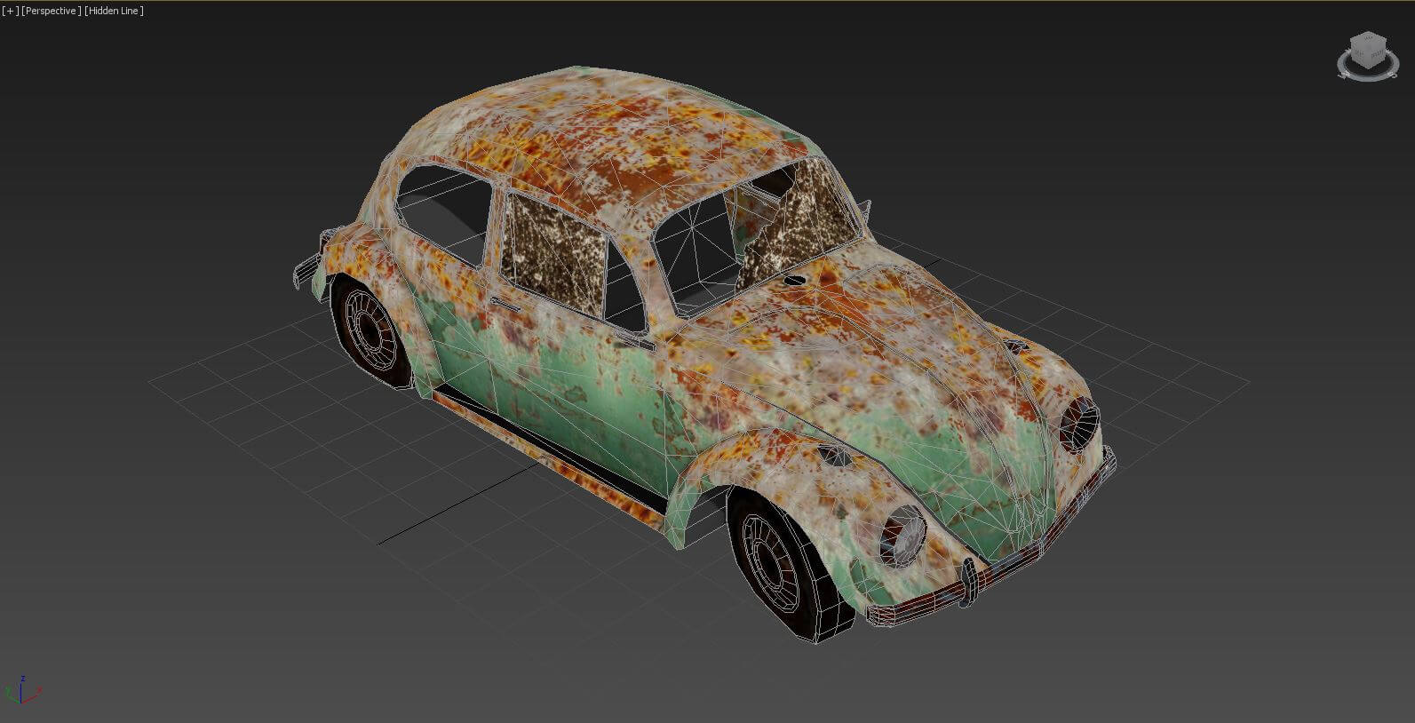 Volkswagen Fusca Rusty - 3D Model by AlphaGroup