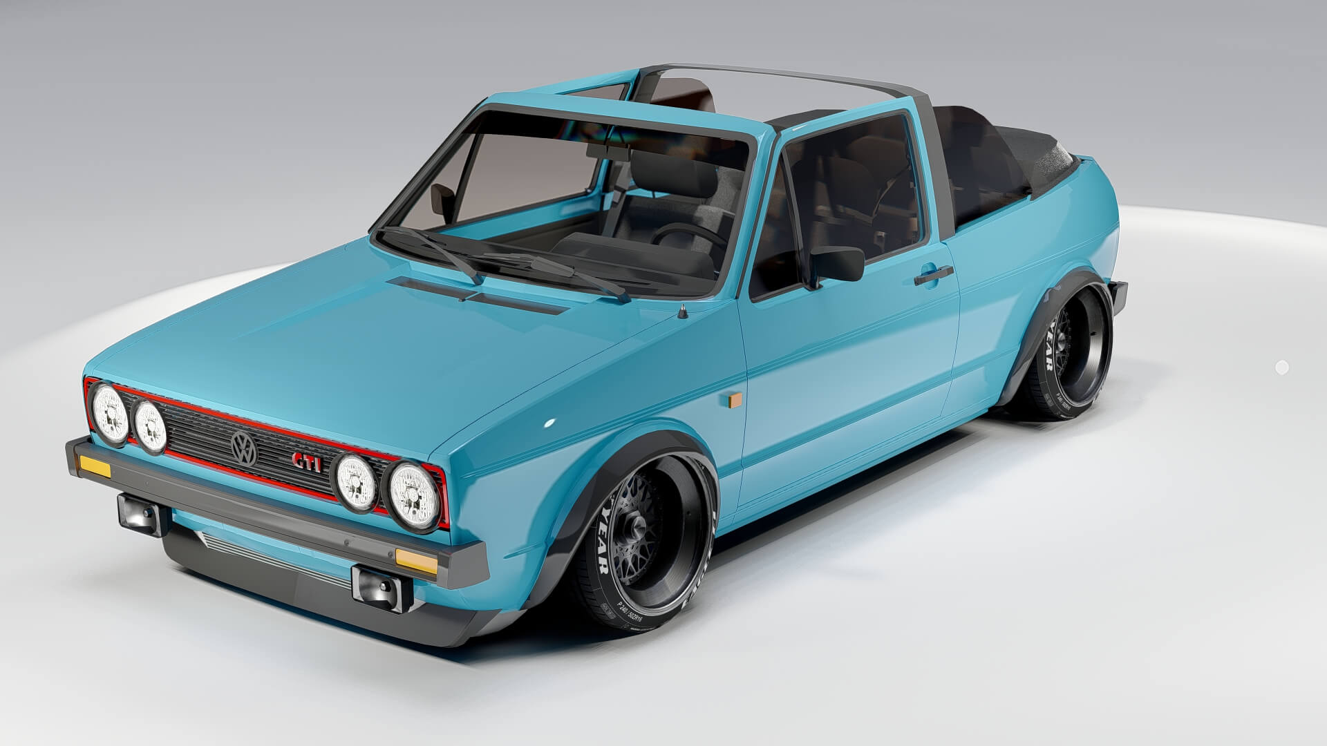 Volkswagen Golf Mk1 GTI Type 17 1975 Cabrio - 3D Model by AlphaGroup