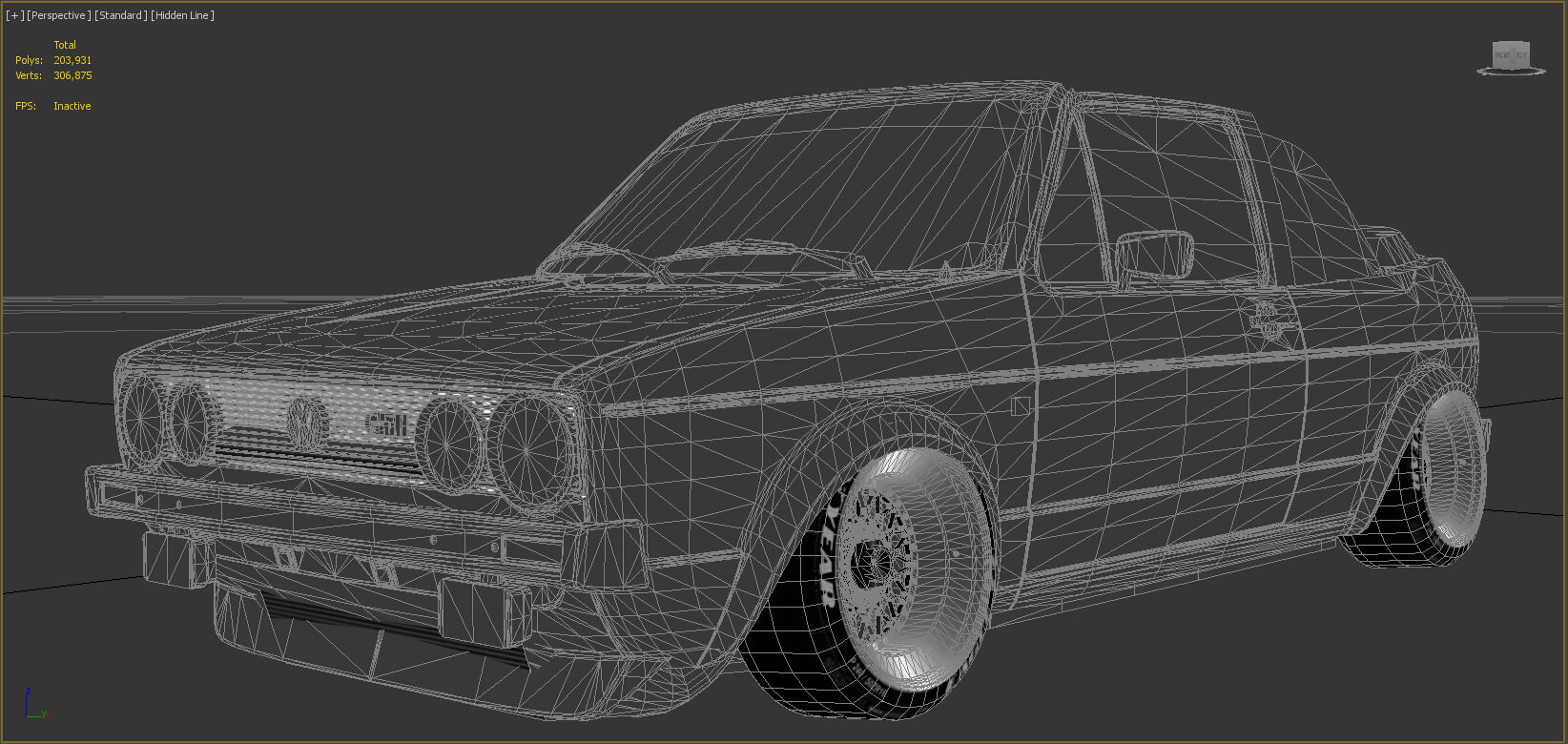 Volkswagen Golf Mk1 GTI Type 17 1975 Cabrio - 3D Model by AlphaGroup