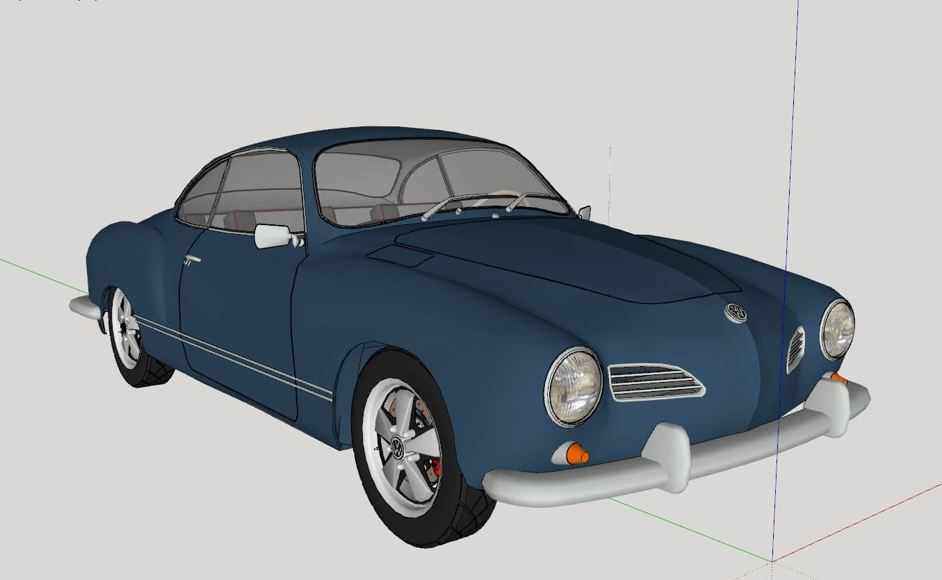 Volkswagen Karmann Ghia - 3D Model by AlphaGroup