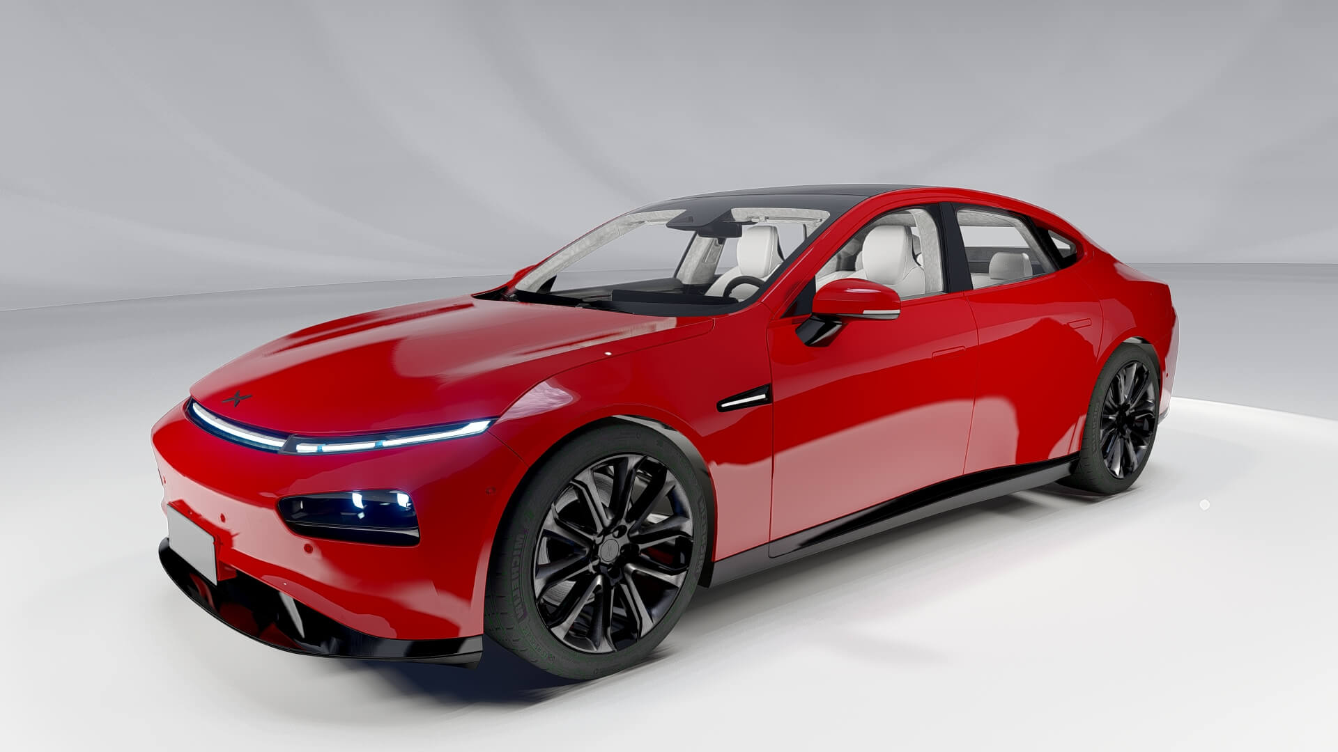 Xpeng P7 With Interior - 3D Model by AlphaGroup