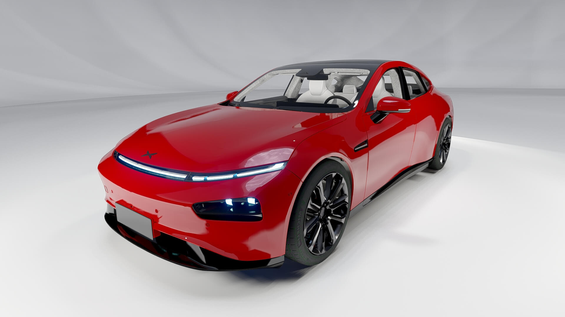 Xpeng P7 With Interior - 3D Model by AlphaGroup