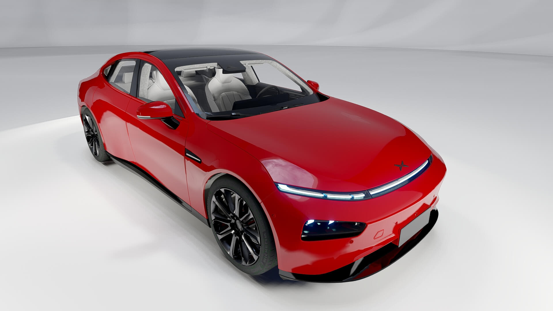 Xpeng P7 With Interior - 3D Model by AlphaGroup