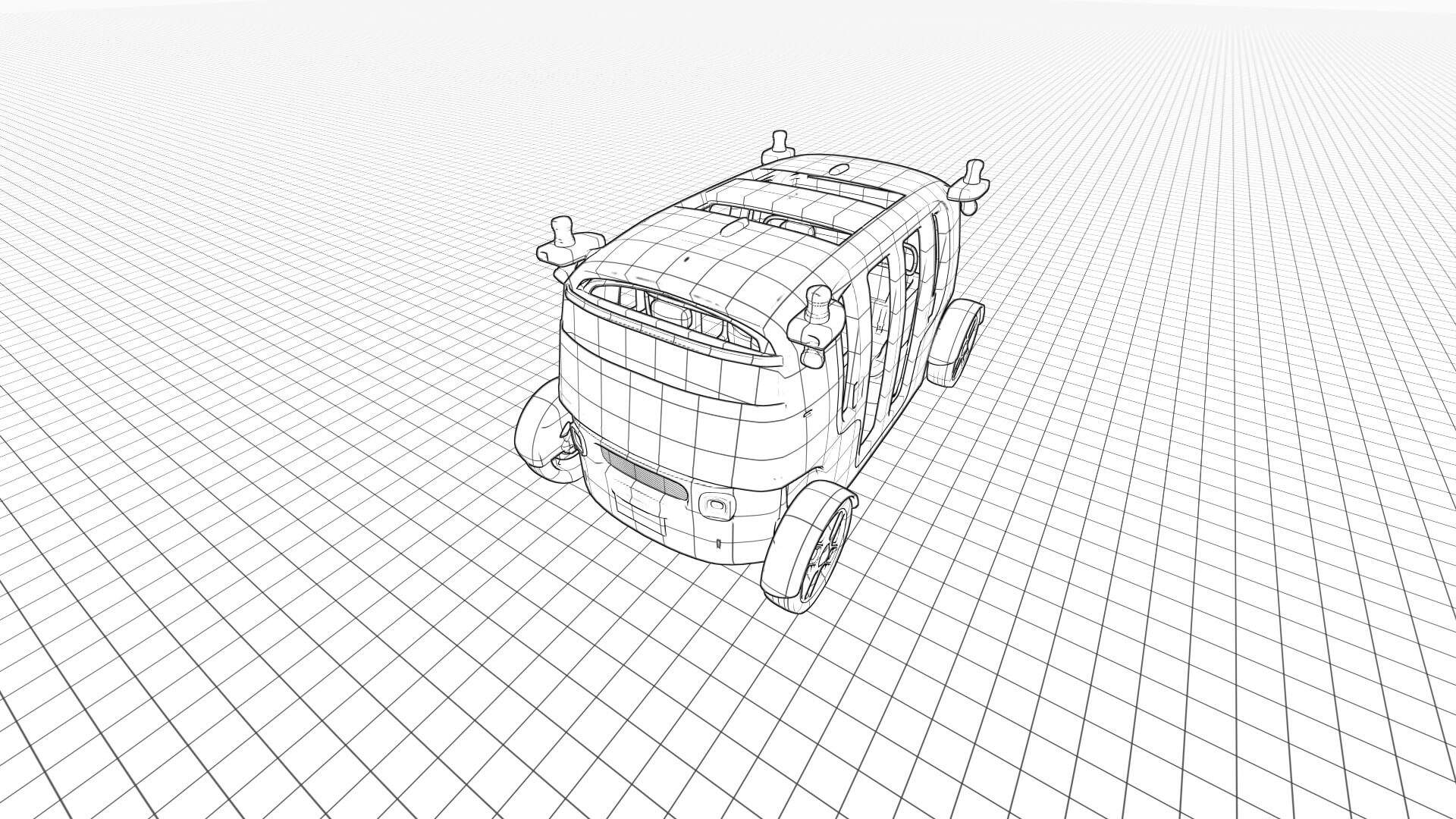Zoox Smart Taxi - 3D Model by AlphaGroup