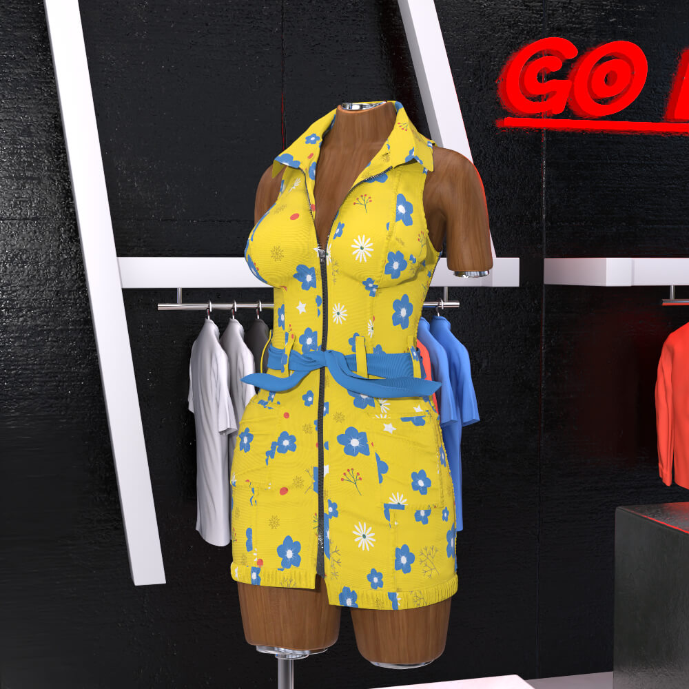 dForce SPR Denim Skirt for Genesis 9 Textures Addon - Daz Content by ...