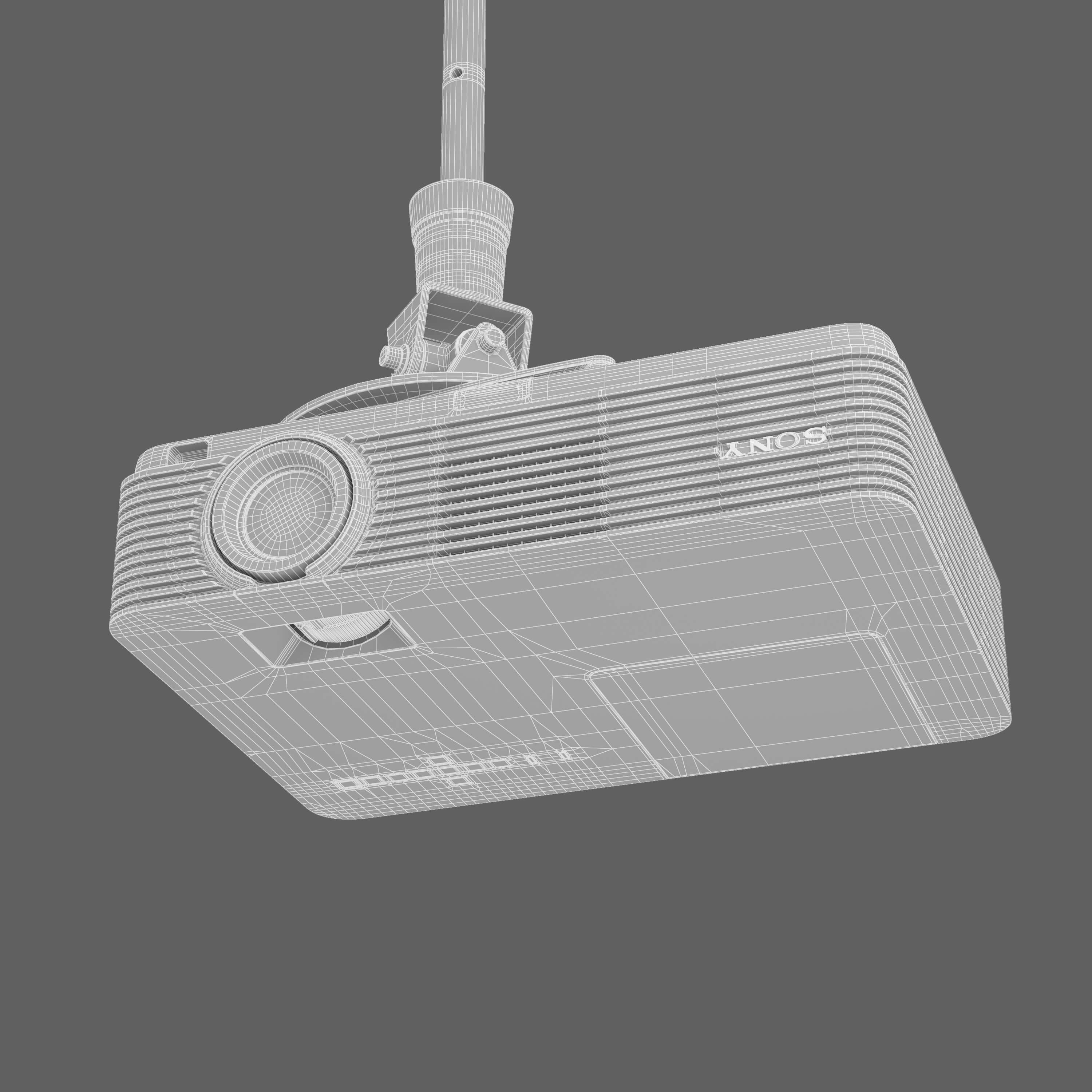 Projector Sony Vpl DX221 With Screen Set - 3D Model by Ambi3d