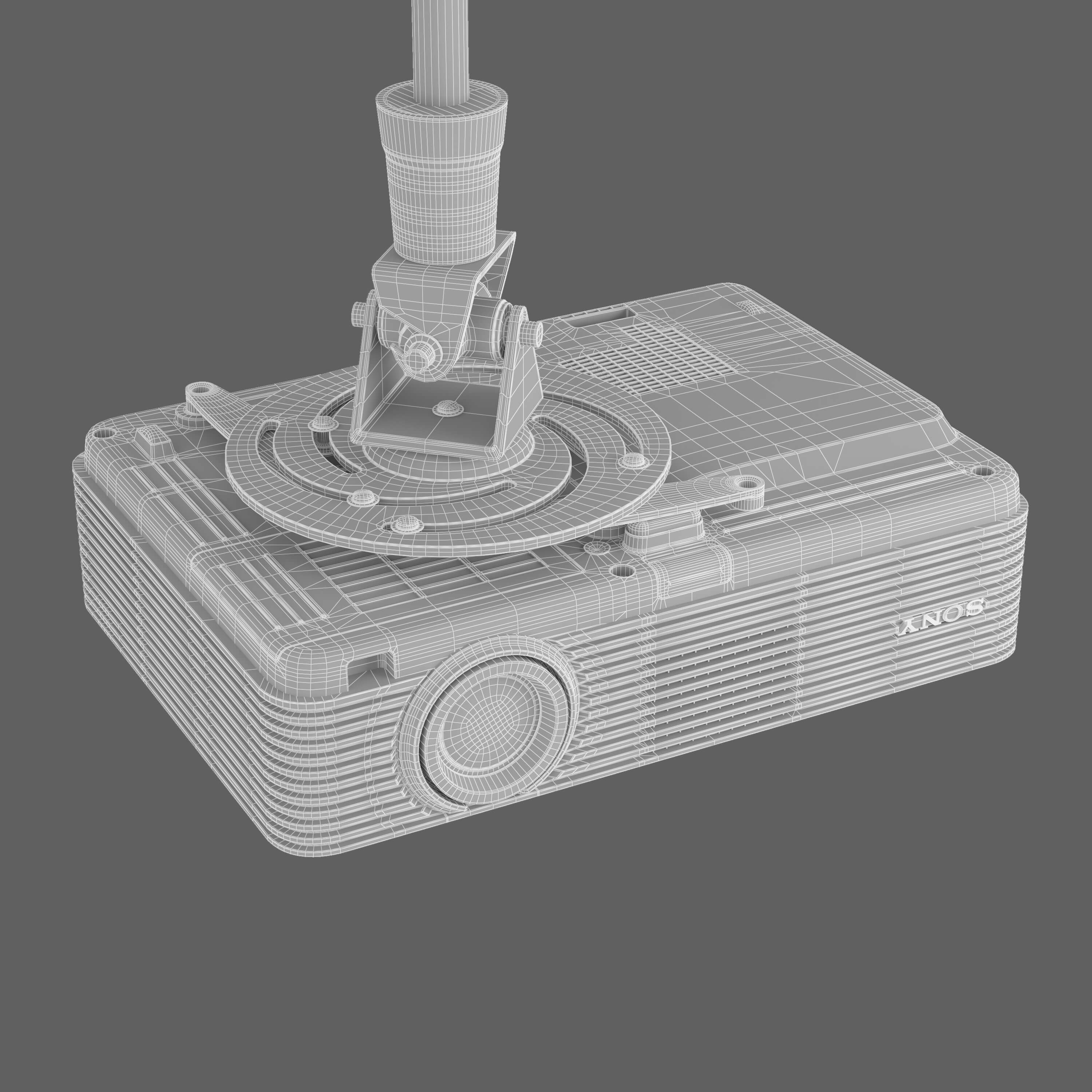 Projector Sony Vpl DX221 With Screen Set - 3D Model by Ambi3d