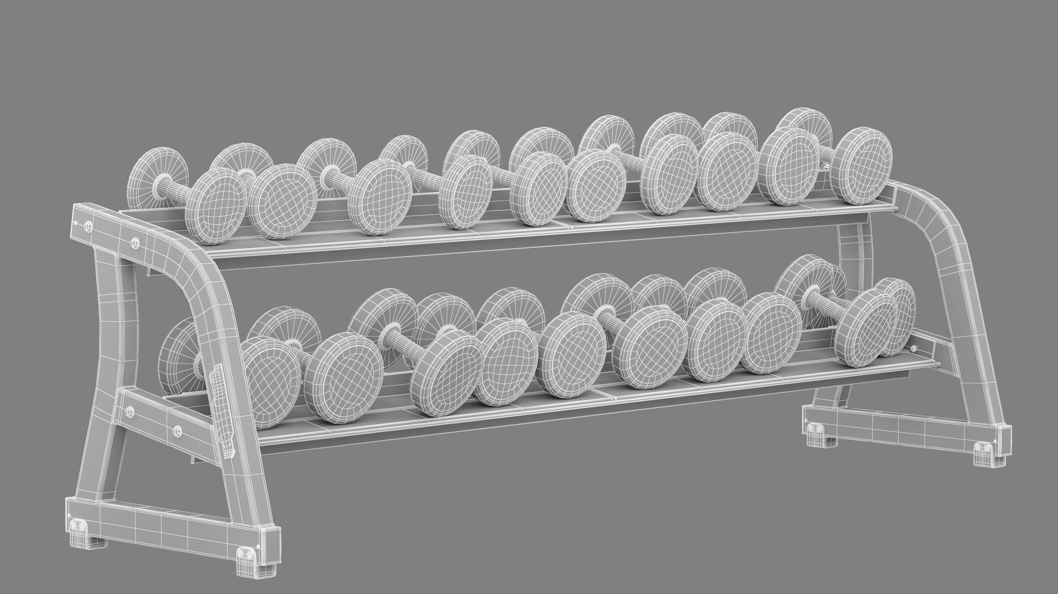 Technogym Dumbbels Rack Pure - 3D Model by Ambi3d