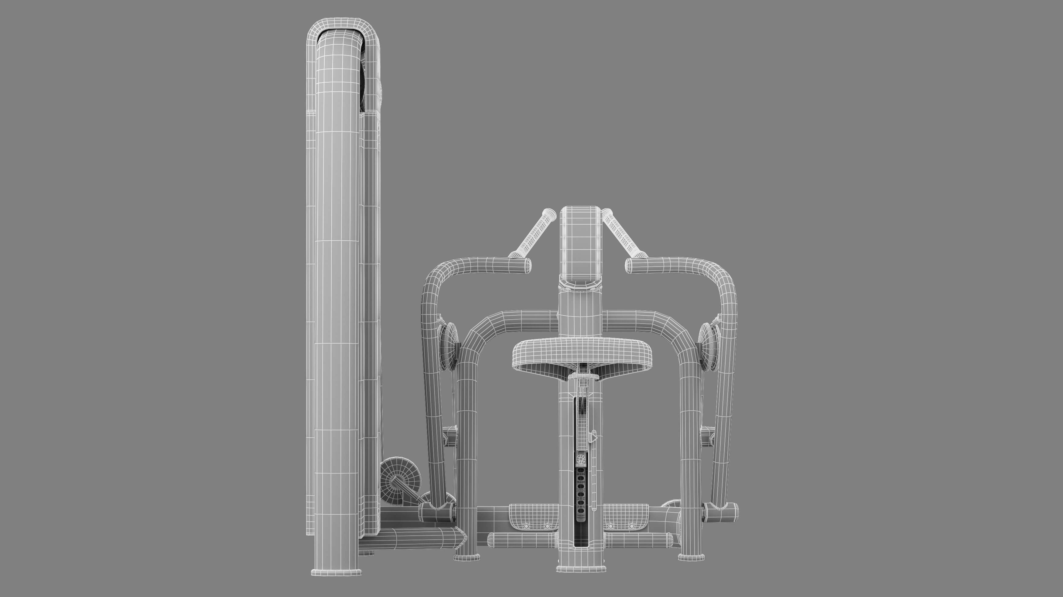Technogym Selection 700 - Low Row 3D Model by Ambi3d
