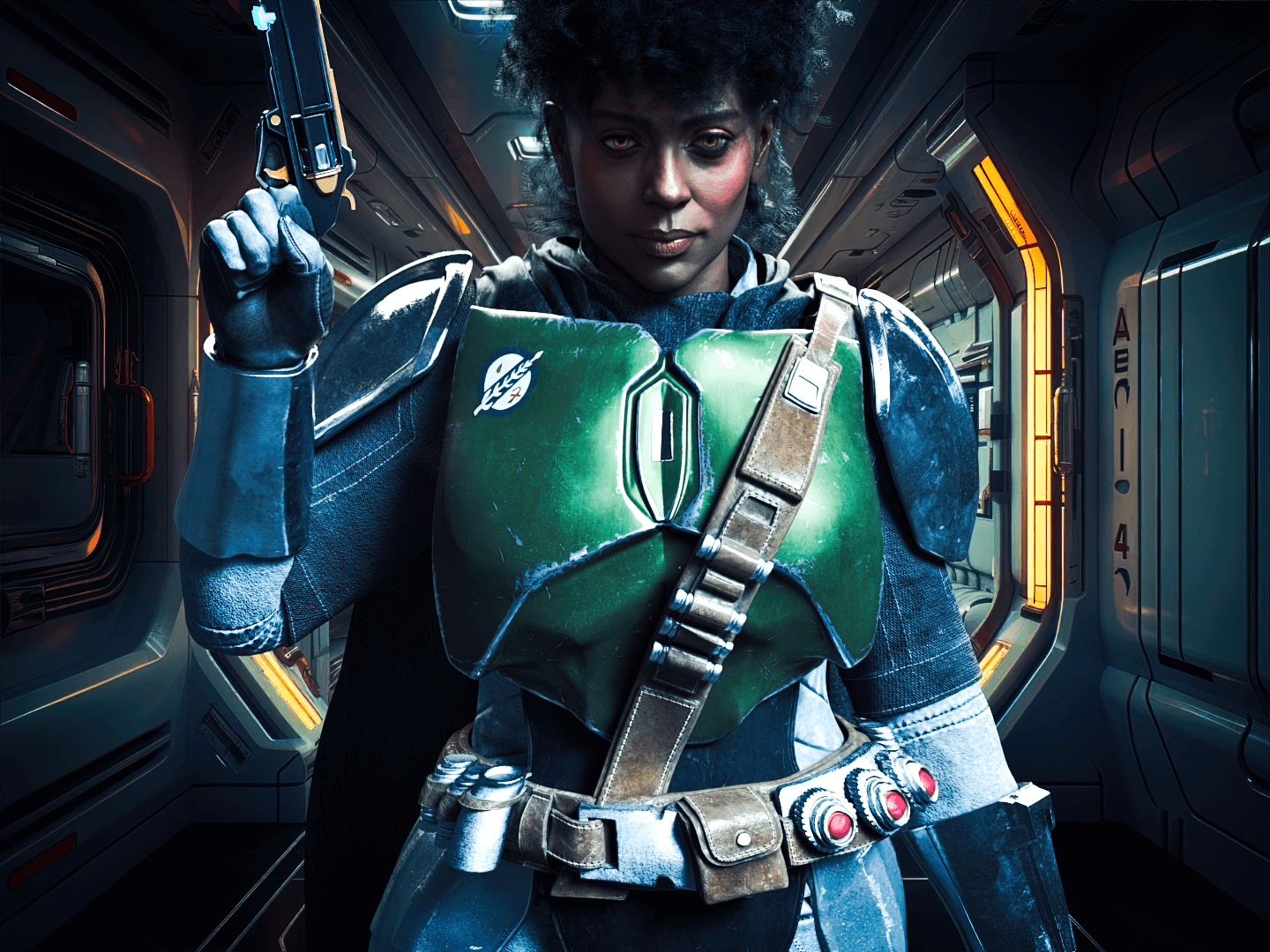 Mandalorian Warrior 3D Render, Digital Art by Ambient Vibe