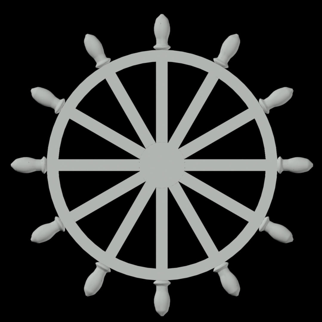 Ship Rudder / Ship steering wheel - 3D Model by amirgolnezhad