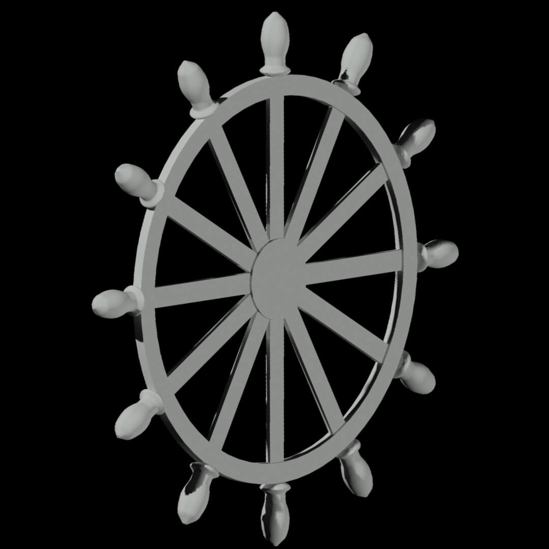 Ship Rudder / Ship steering wheel - 3D Model by amirgolnezhad