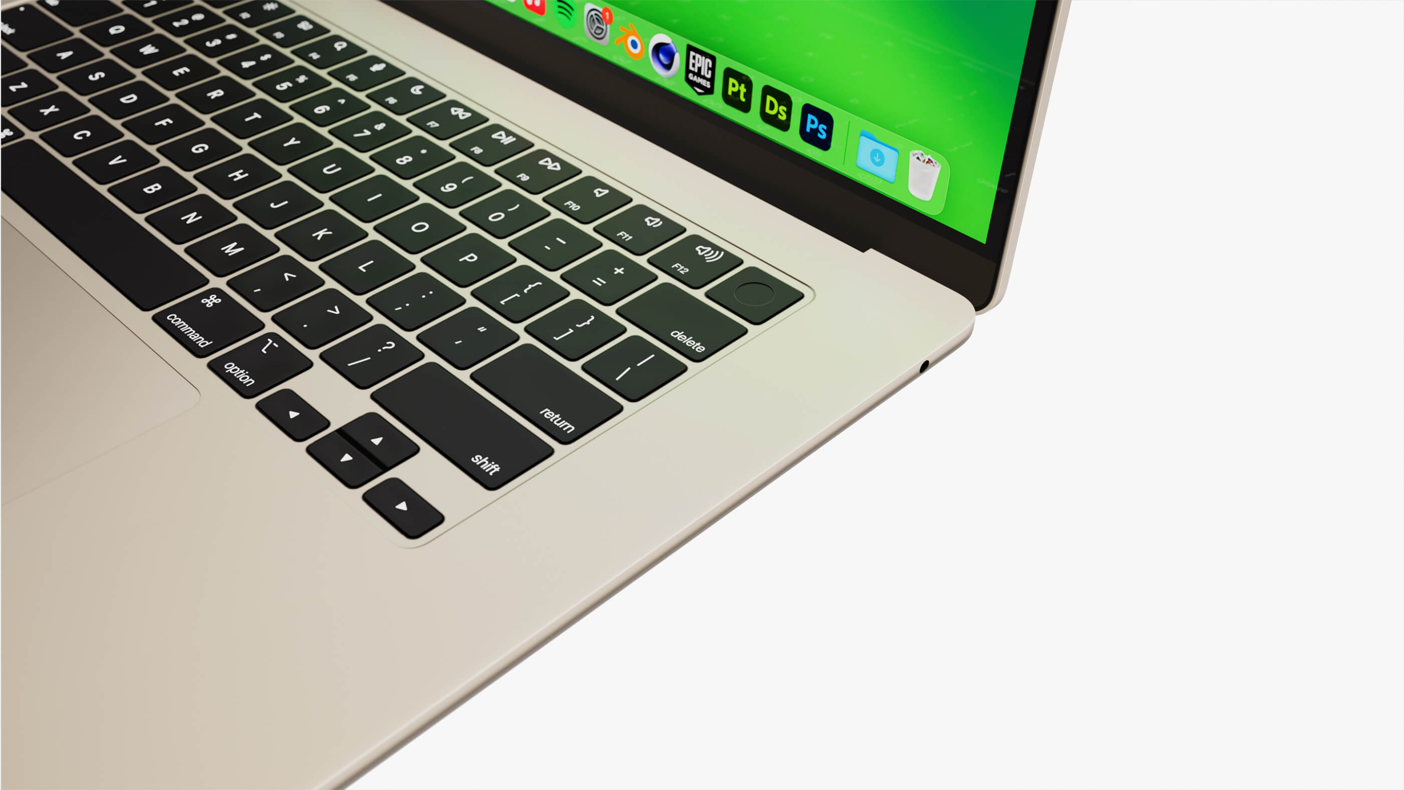 Apple MacBook Air 15 Inch Starlight 2023 With Magic Mouse - 3D Model by ...