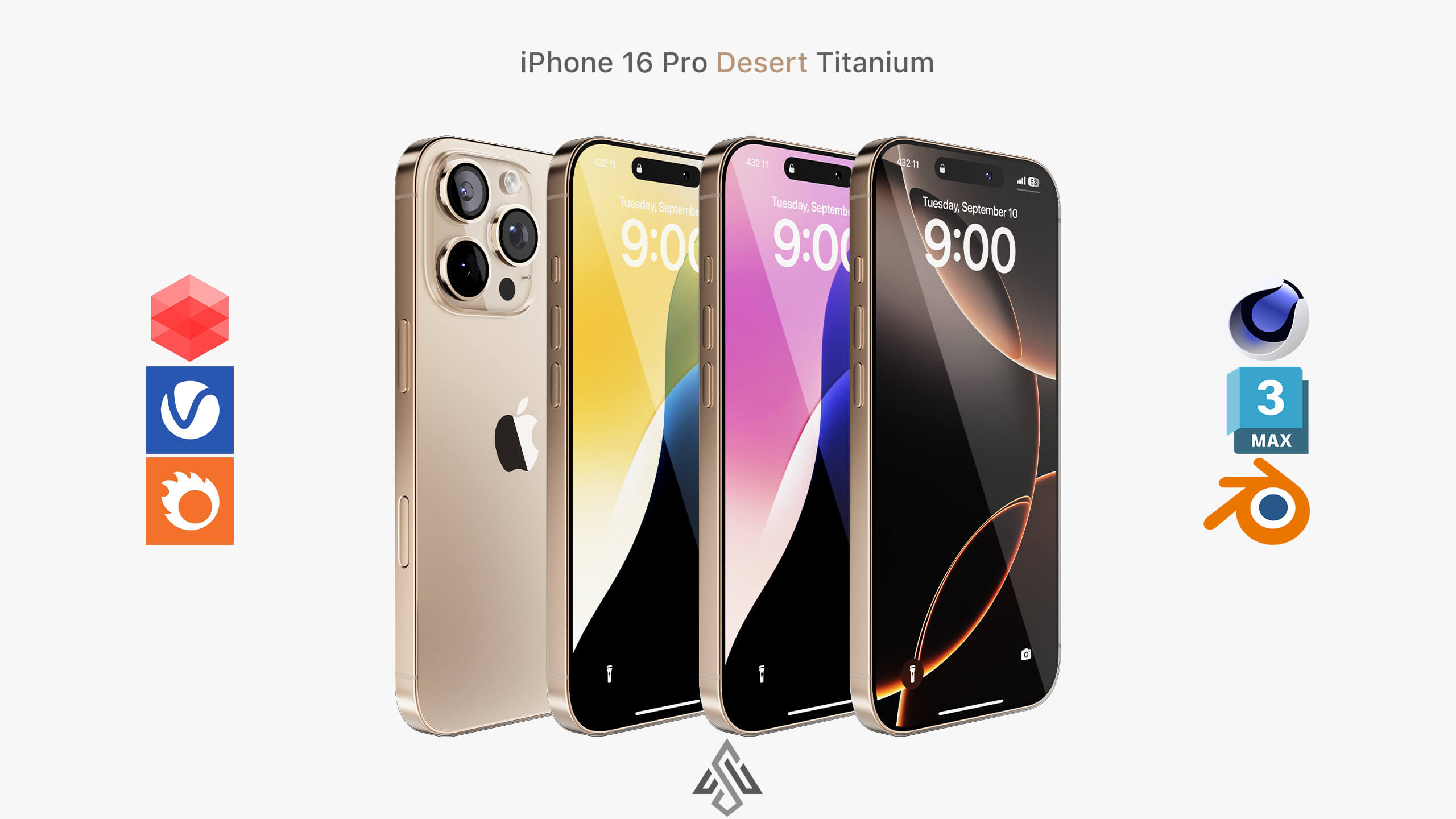 iPhone 16 Pro Desert Titanium - 3D Model by amirhs09