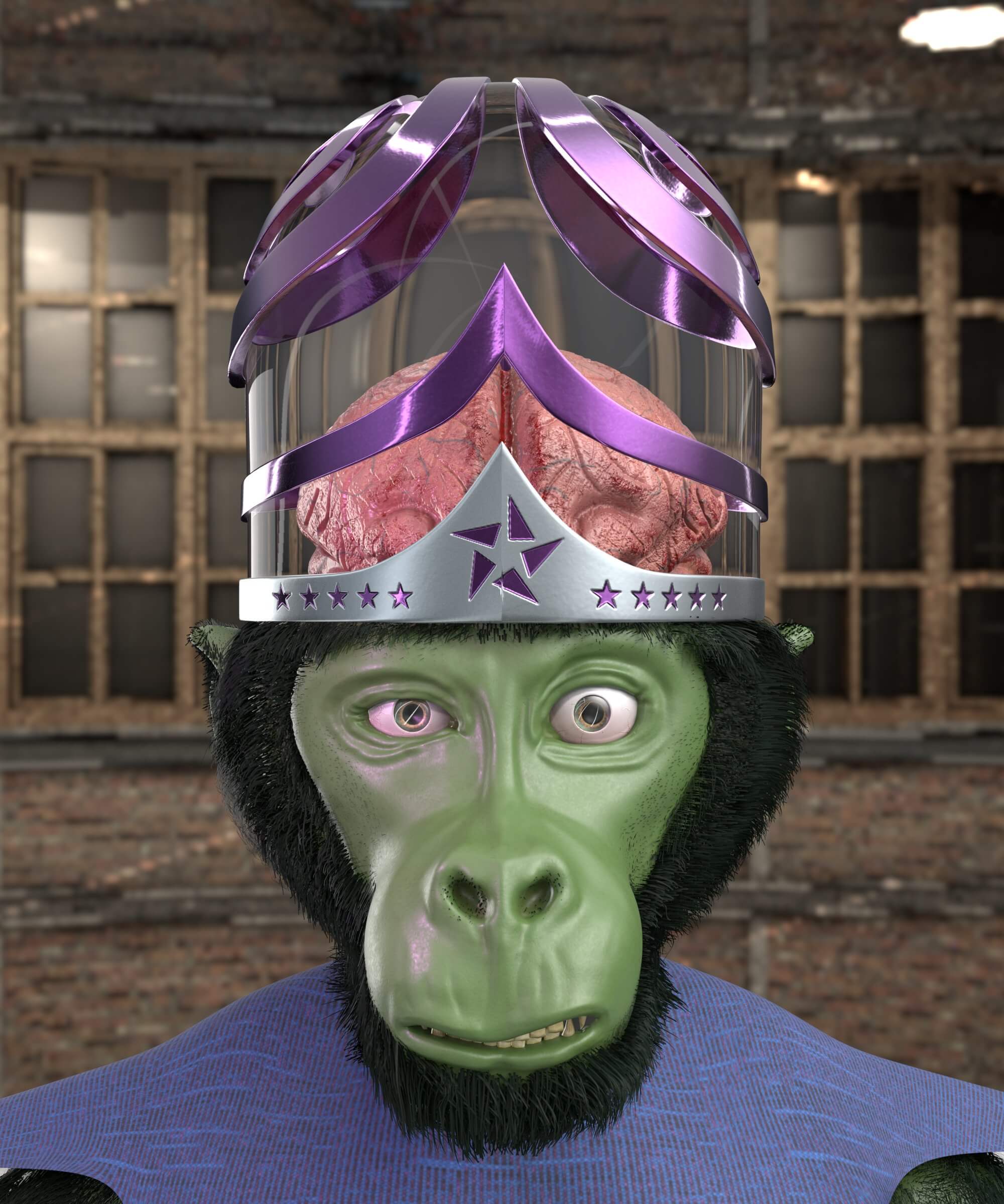 Mojo Jojo 3D Render, Digital Art by Ammunation