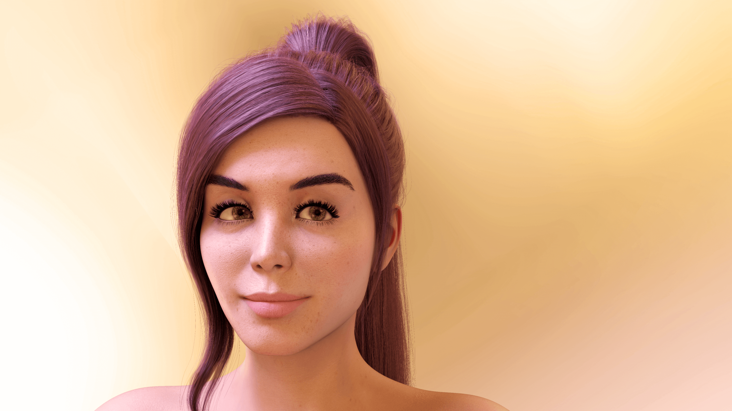 Haley - Portrait 1 3D Render, Digital Art by AmomynousGames