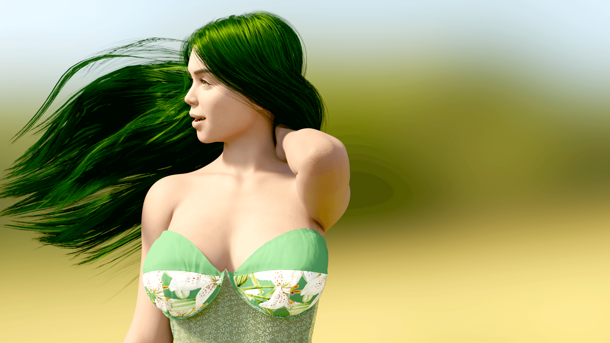 Haley's Hair - There is a reason 3D Render by AmomynousGames