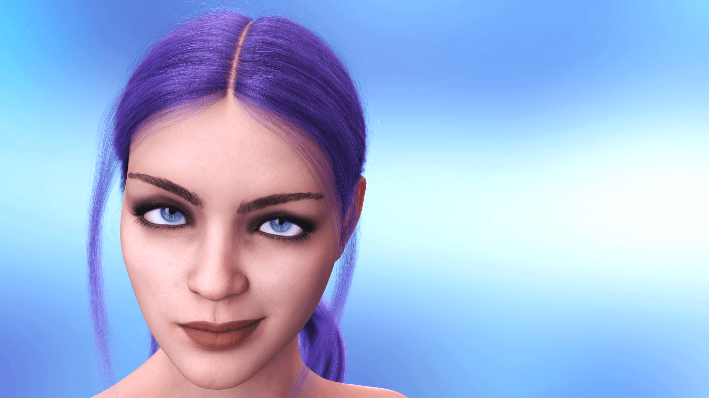 Maria - Portait 1 3D Render, Digital Art by AmomynousGames