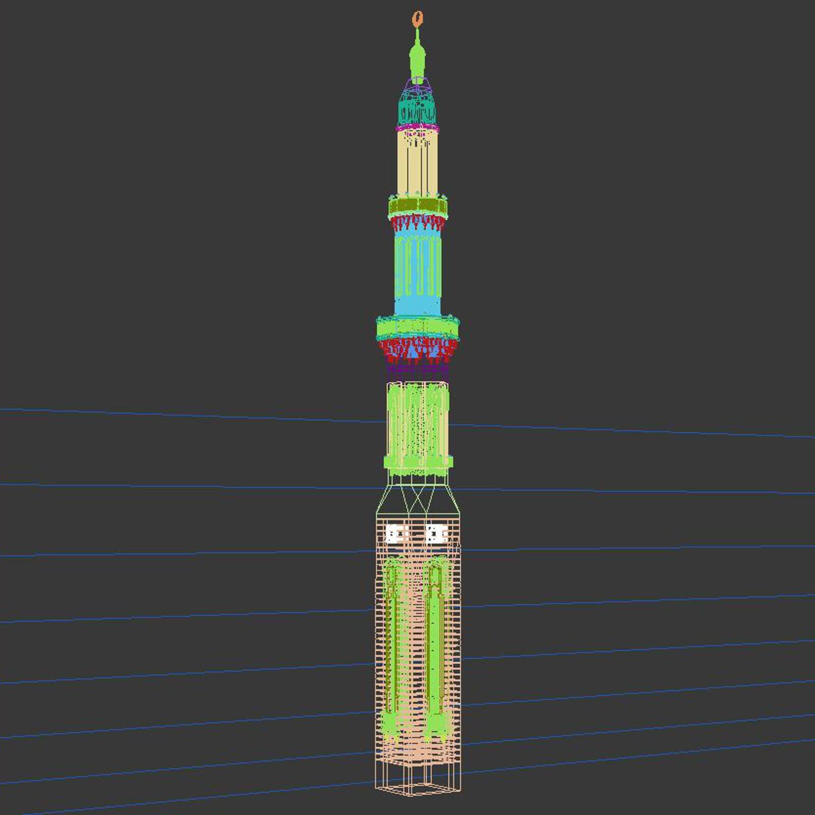 Islamic Mosque Minaret - 3D Model by amoniem