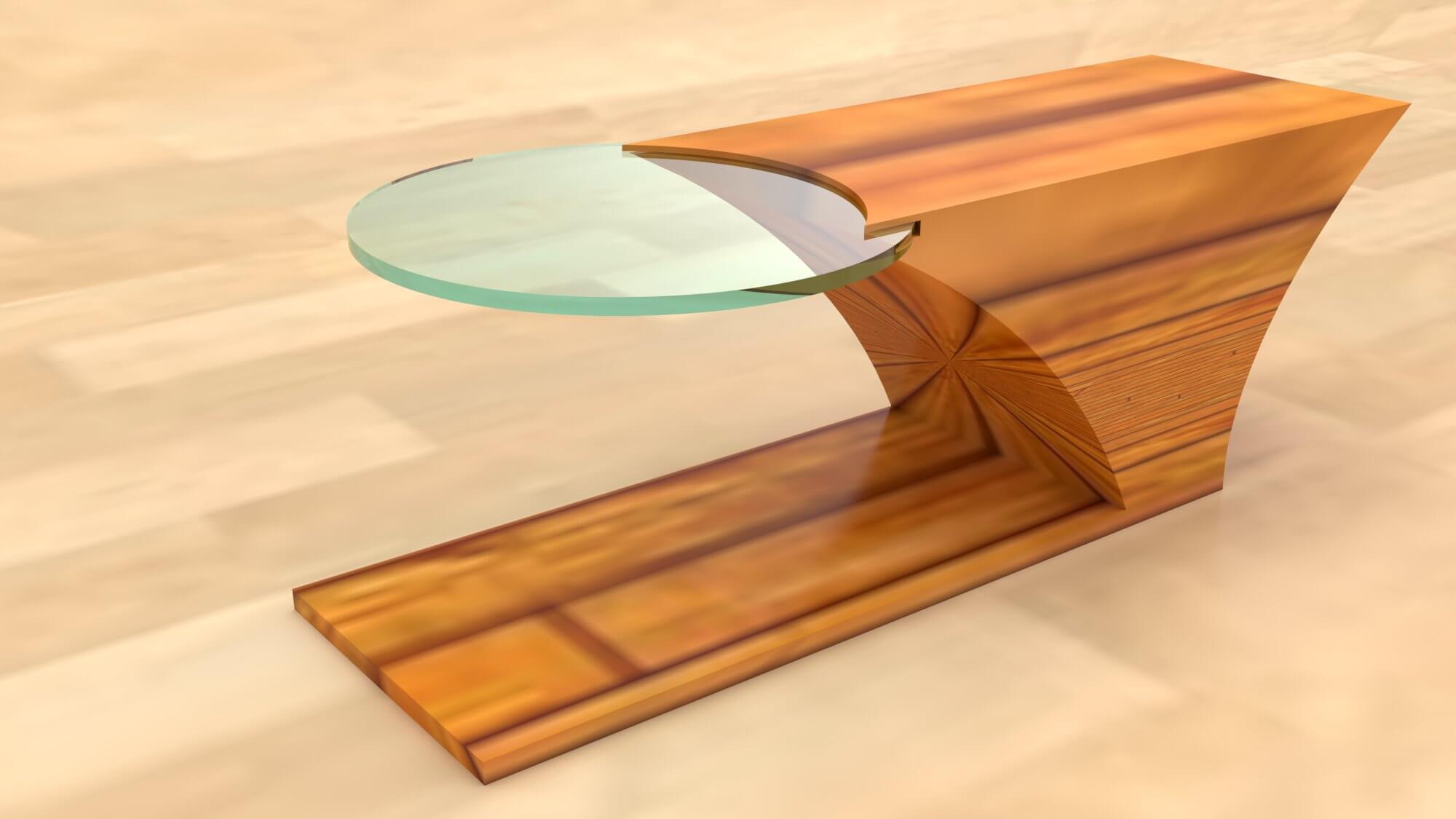wooden center table 3D Render | RenderHub Gallery