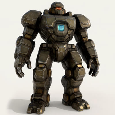 Iron Warden – Heavy Battle Mech - 3D Model by Amr00203