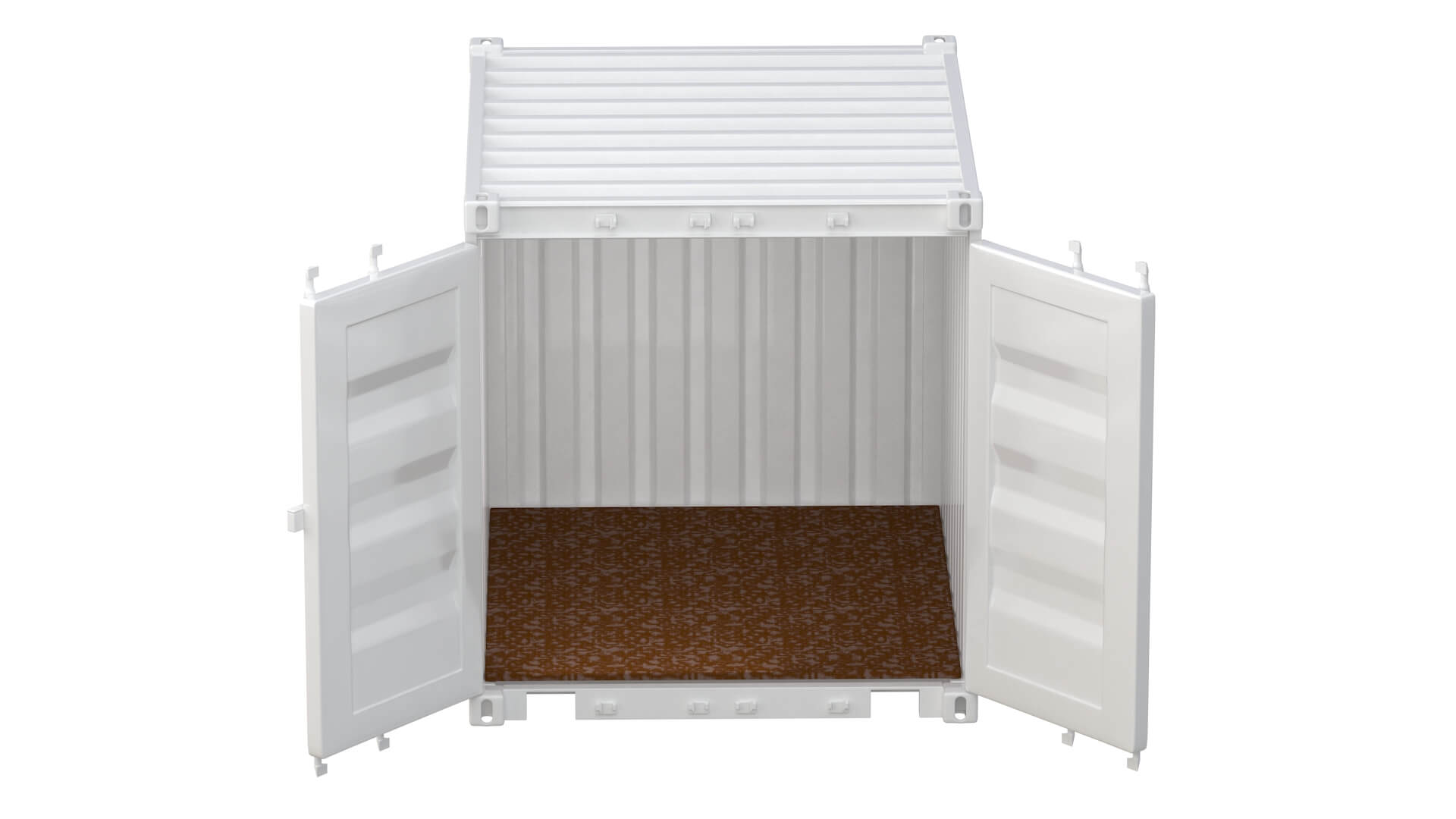 8Ft Shipping Container White - 3D Model by AN studio