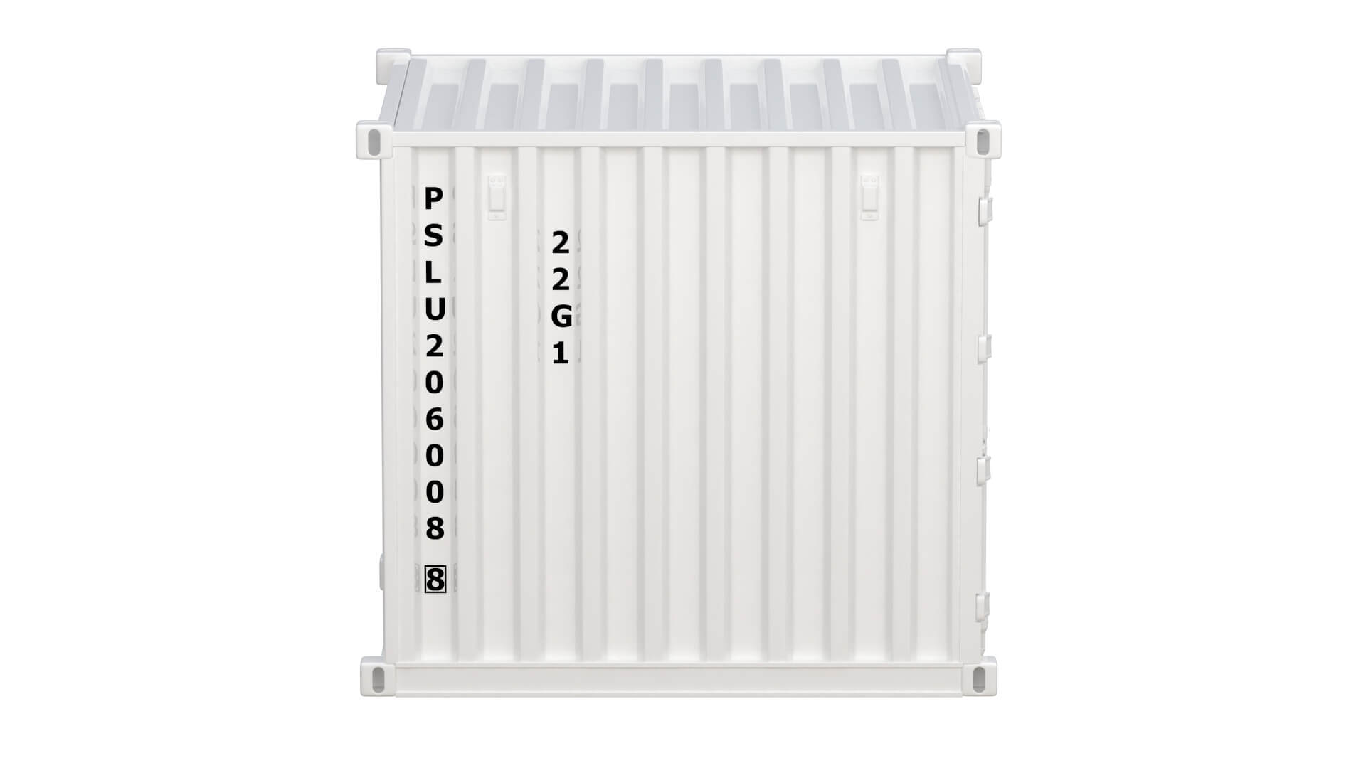 8Ft Shipping Container White - 3D Model by AN studio