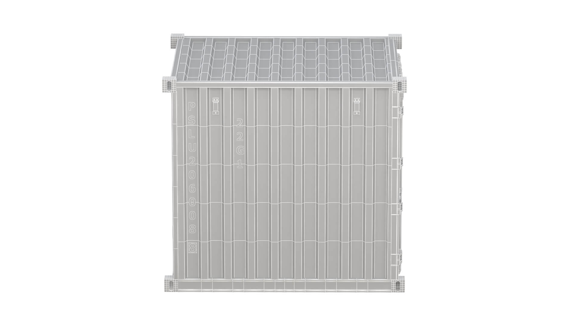 8Ft Shipping Container White - 3D Model by AN studio