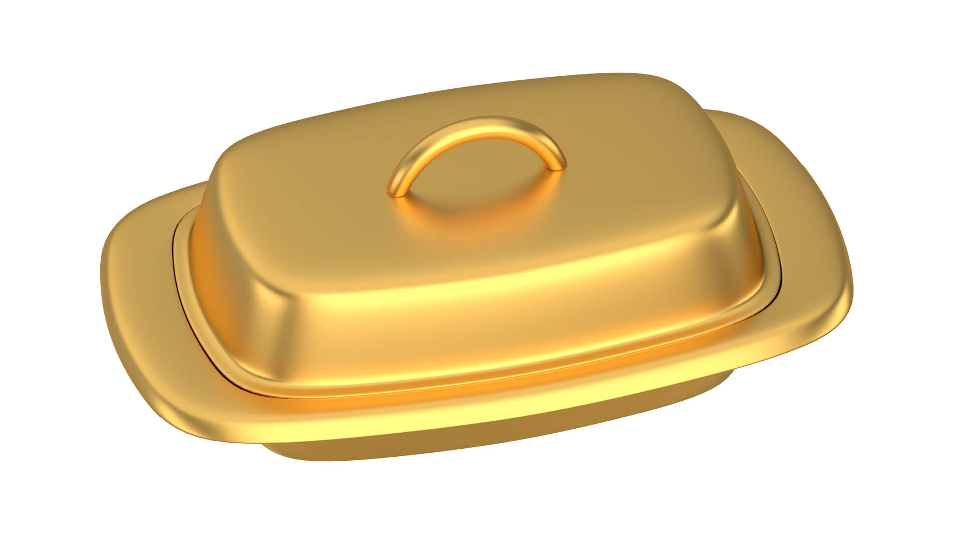 Butter Dish Gold - 3D Model by AN studio