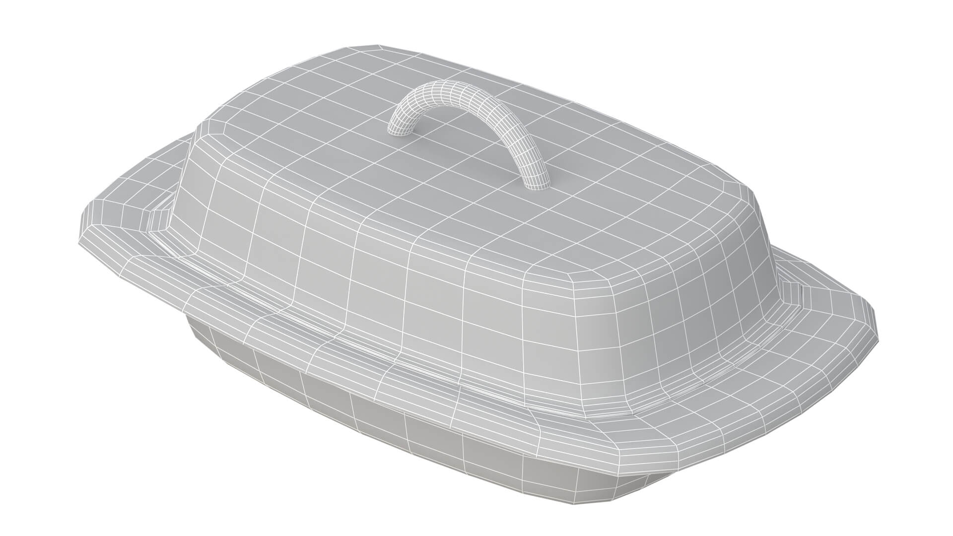 Butter Dish Gold - 3D Model by AN studio