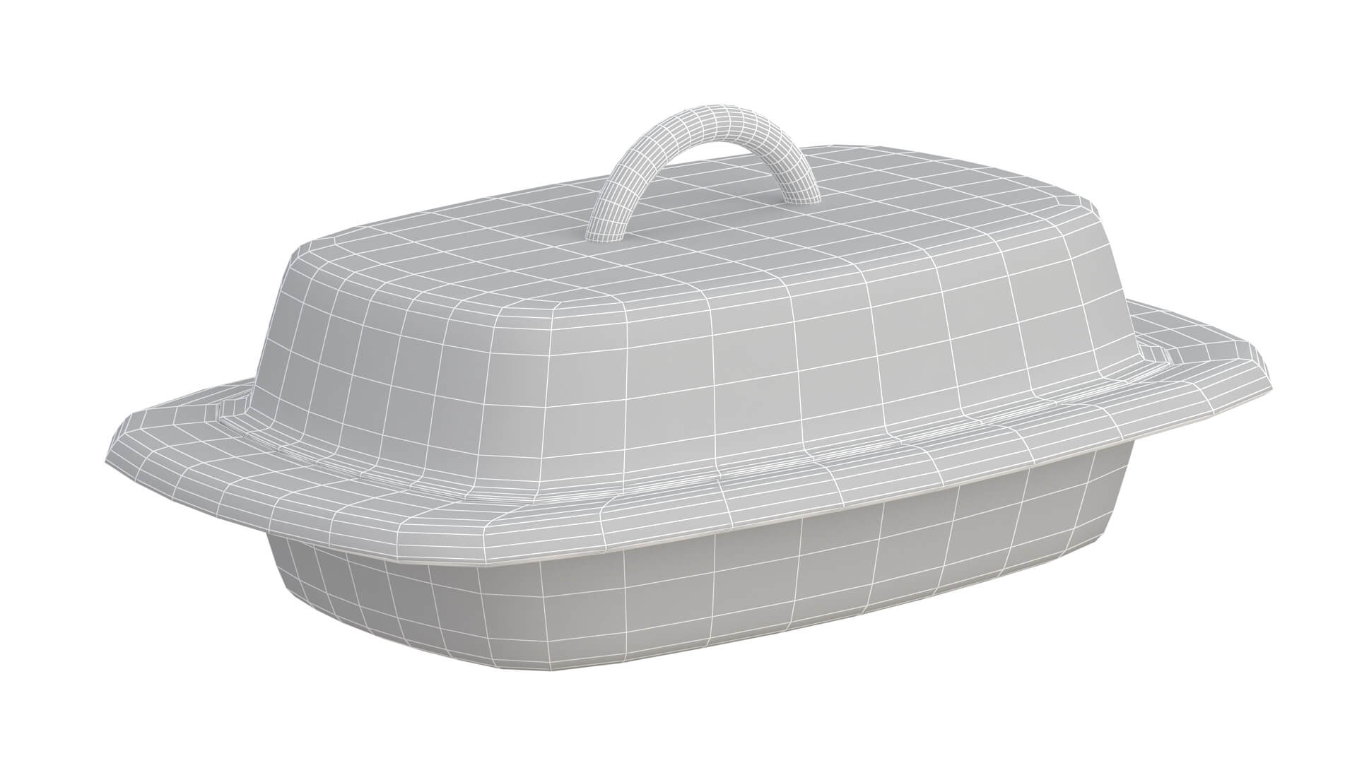 Butter Dish Gold - 3D Model by AN studio