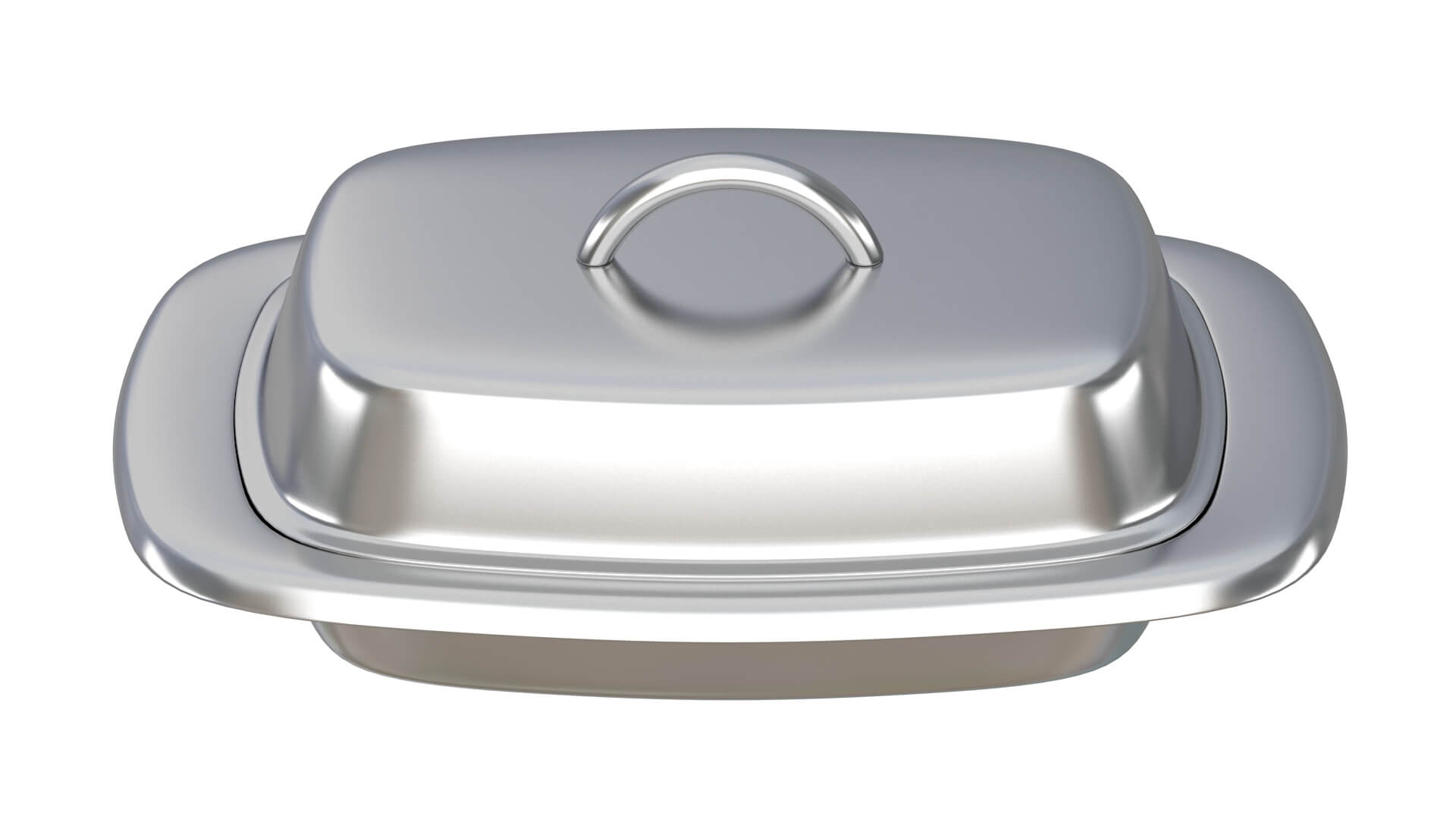 Butter Dish Silver - 3D Model by AN studio