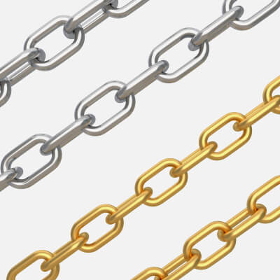 Chain Silver and Gold - 3D Model by AN studio